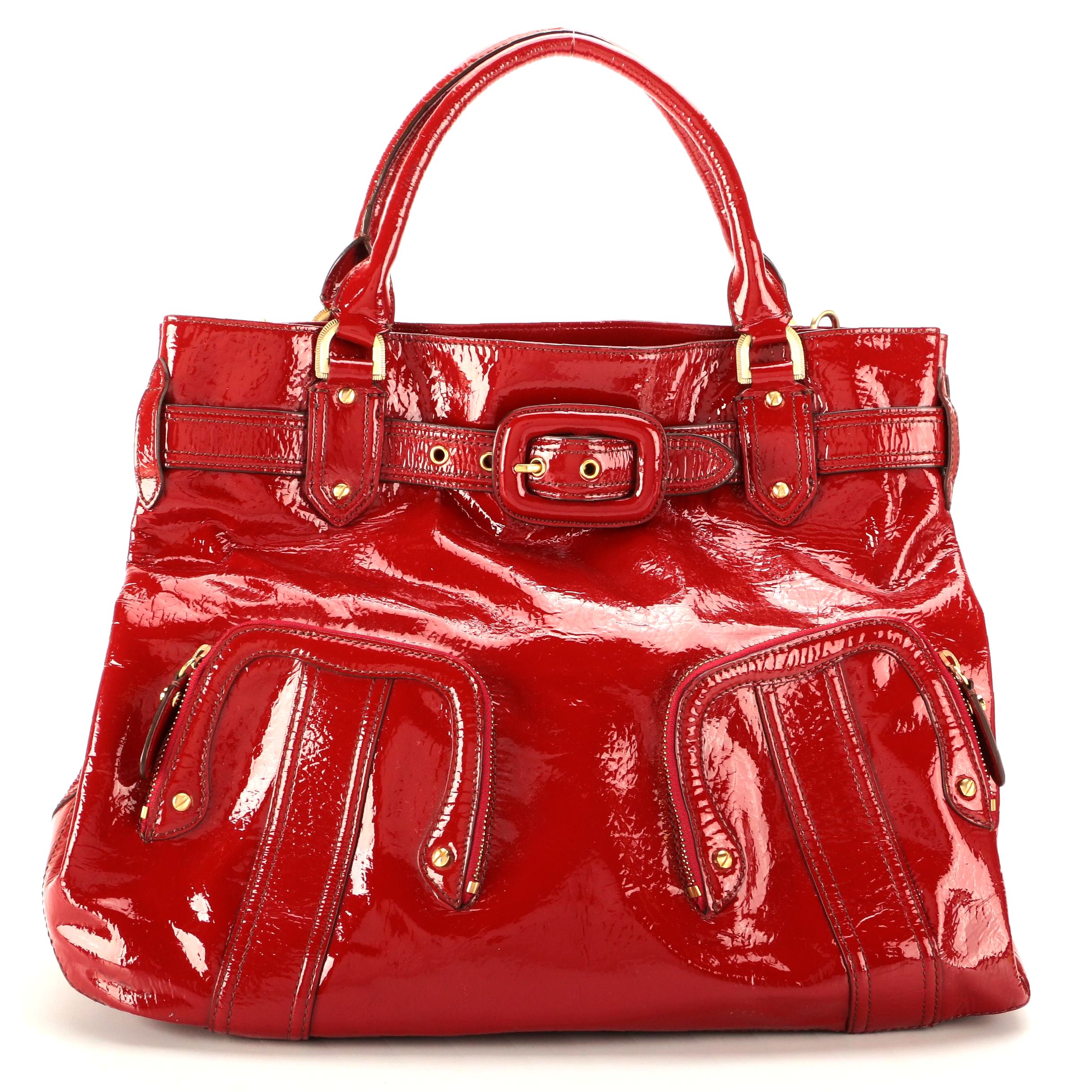 Cole Haan Two-Way Tote Bag in Red Patent Leather | EBTH