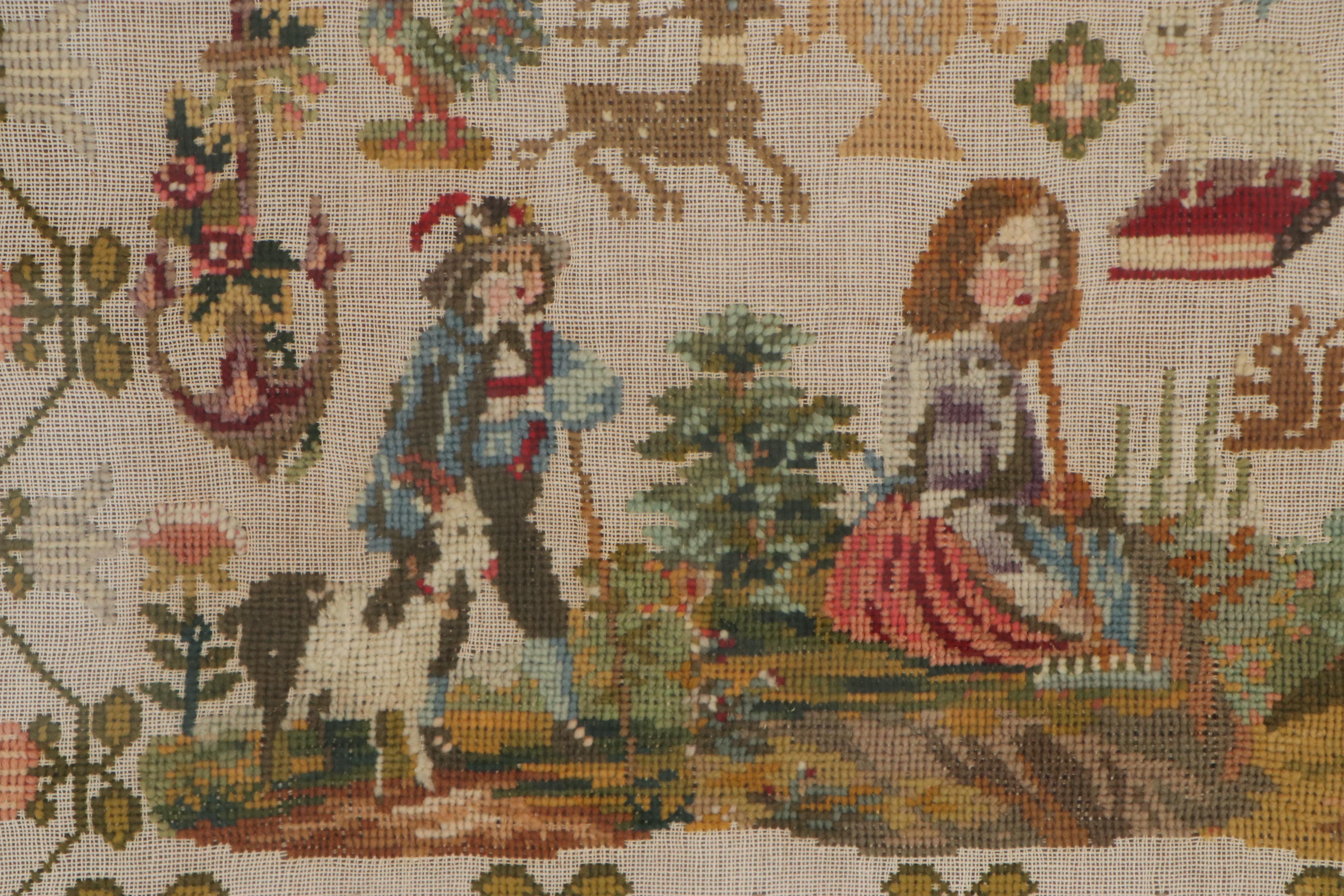 Eliza Morgan Berlin Wool Work Sampler, Mid to Late 19th Century | EBTH