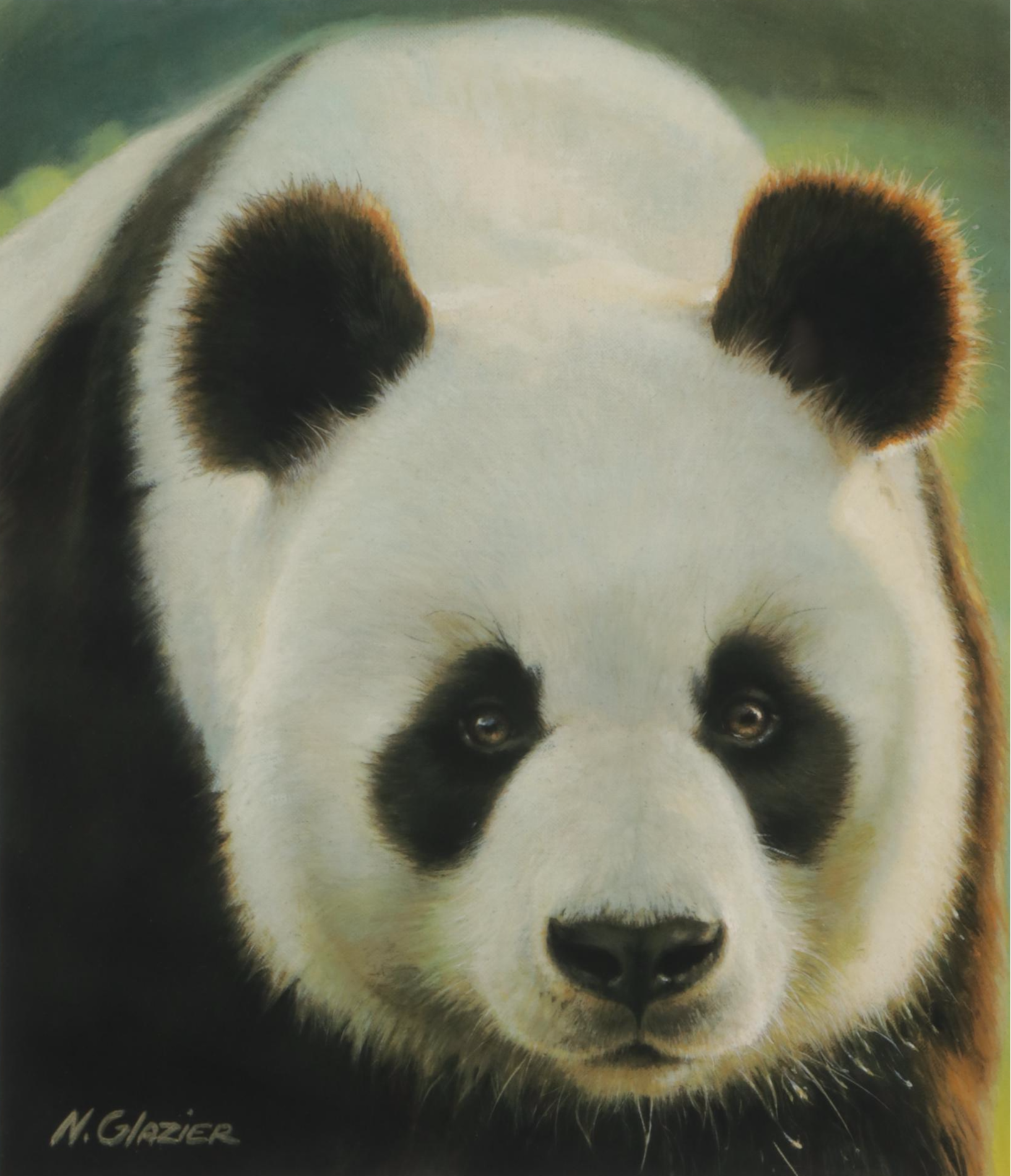 Nancy Glazier Giant Panda Offset Lithograph "Our Brother's Keeper ...