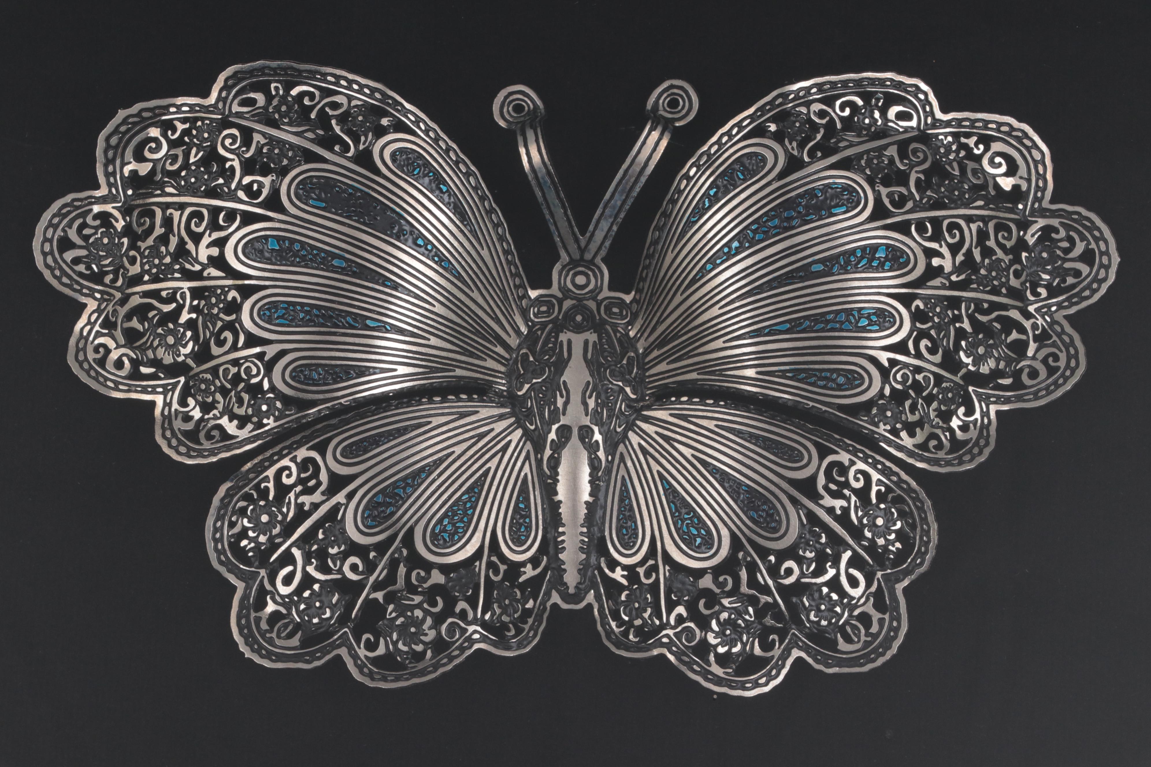 Macedonian Butterfly Brooch in Wood Frame | EBTH