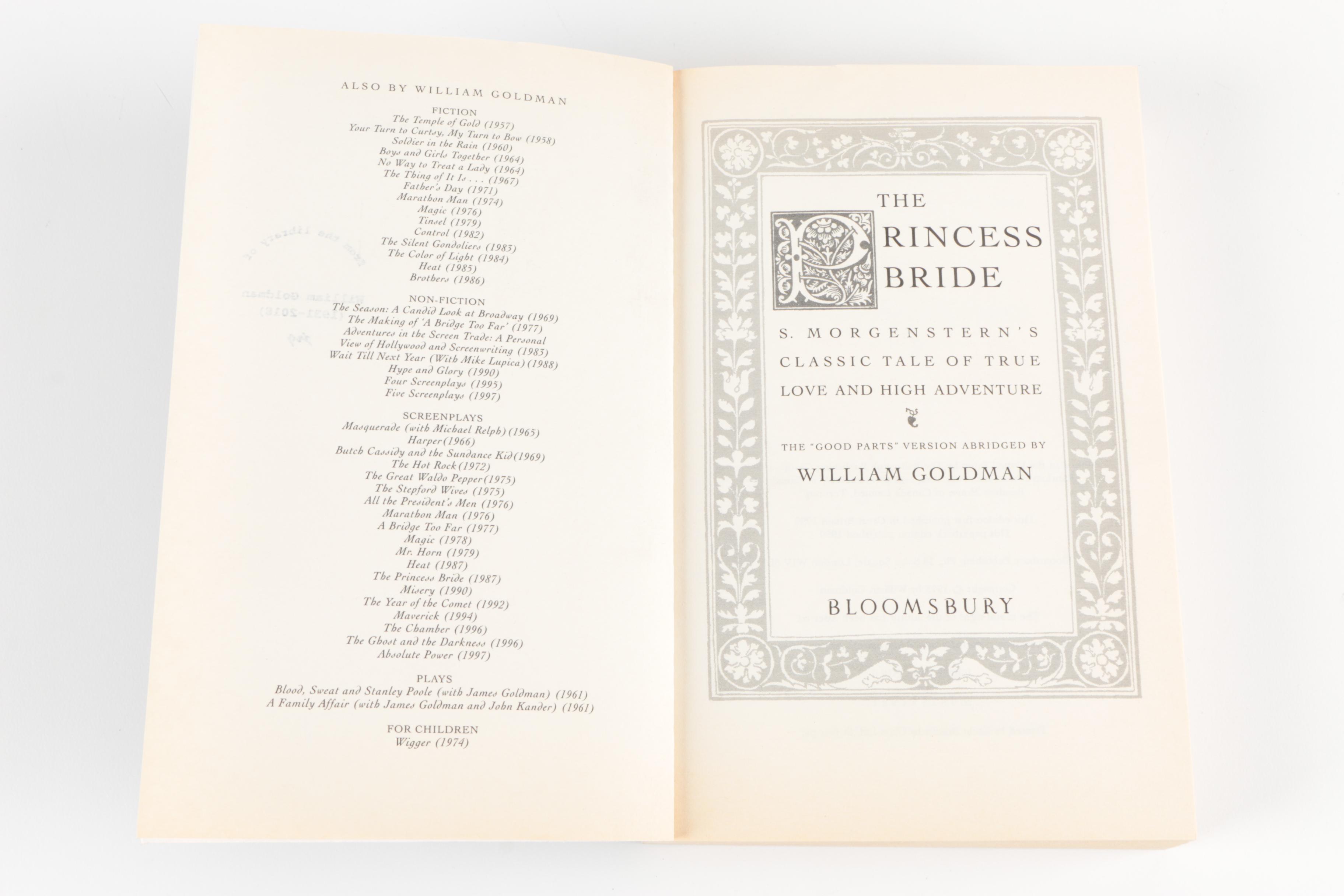 "The Princess Bride" and More by William Goldman | EBTH