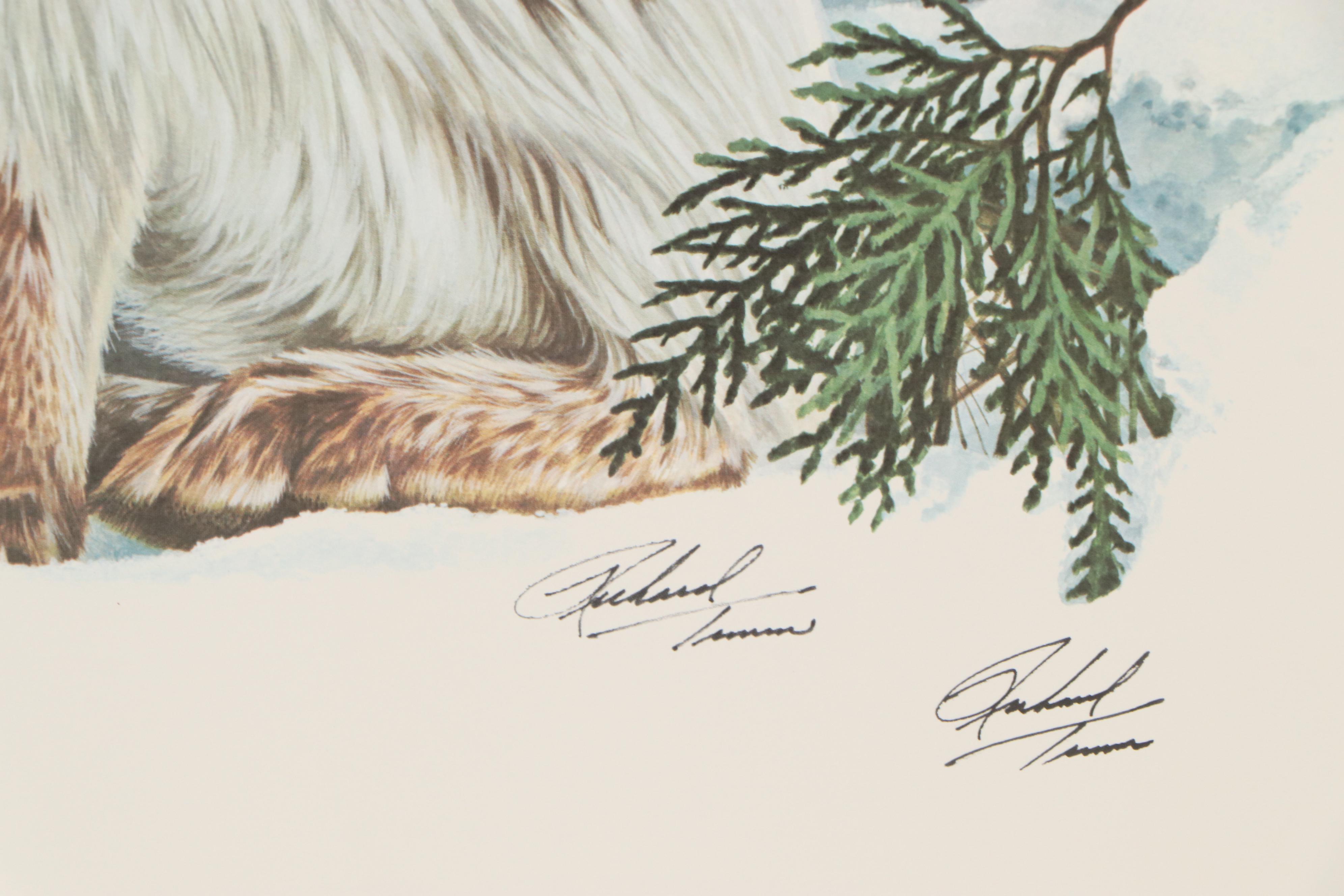 Richard Timm Offset Lithograph "Snowshoe Hare," 1976 | EBTH