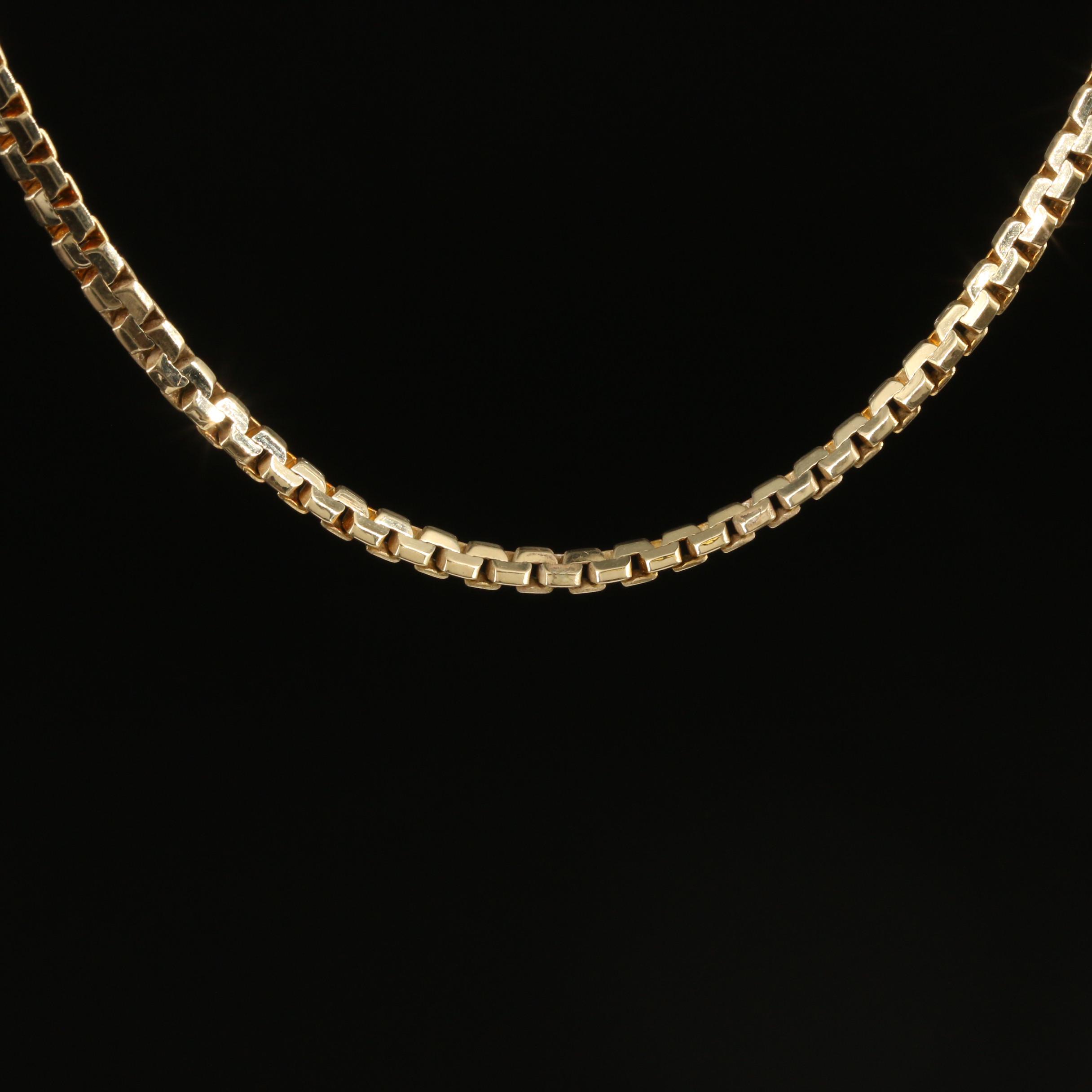 Italian Giovanni Balestra 14K Battuta Chain Necklace | EBTH
