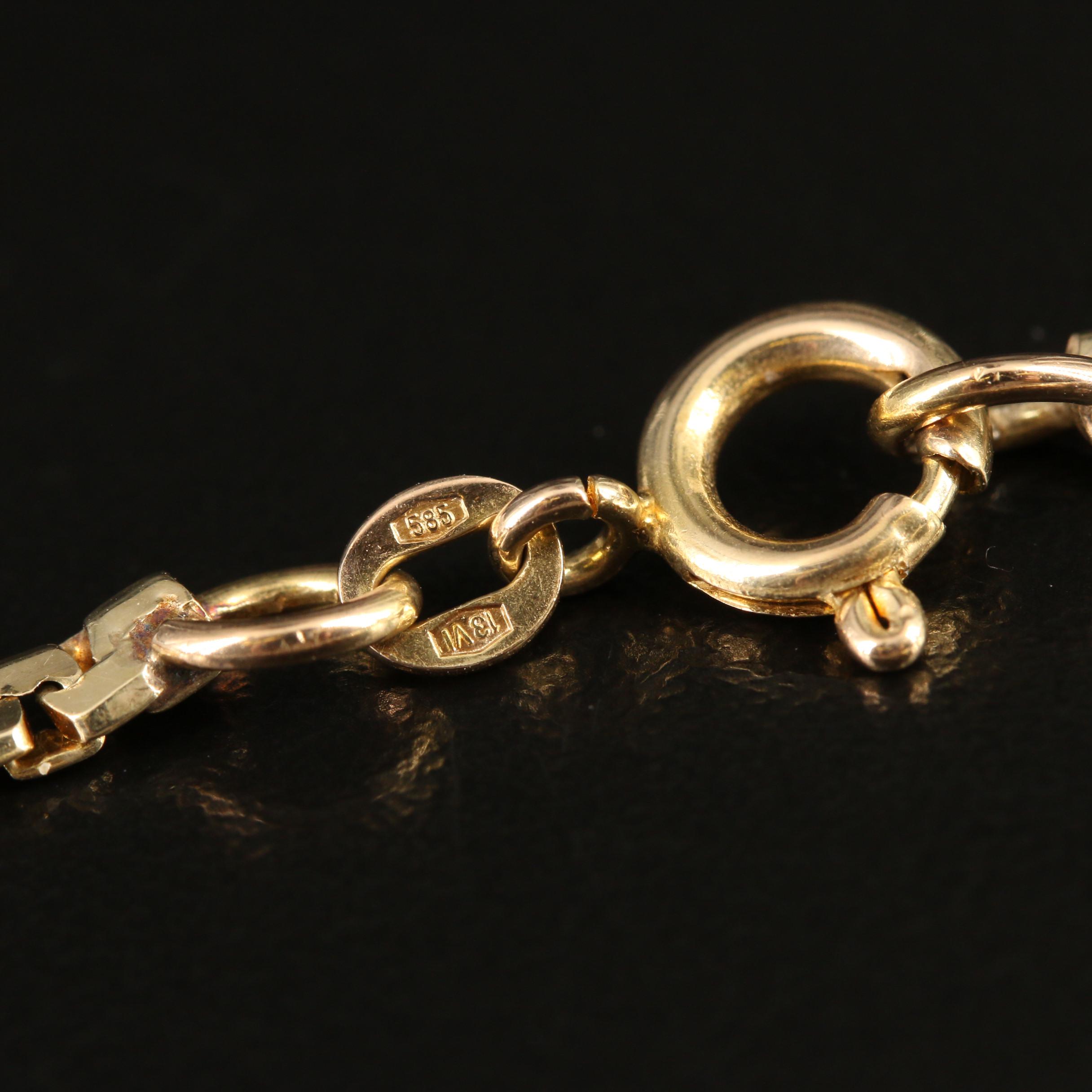 Italian Giovanni Balestra 14K Battuta Chain Necklace | EBTH