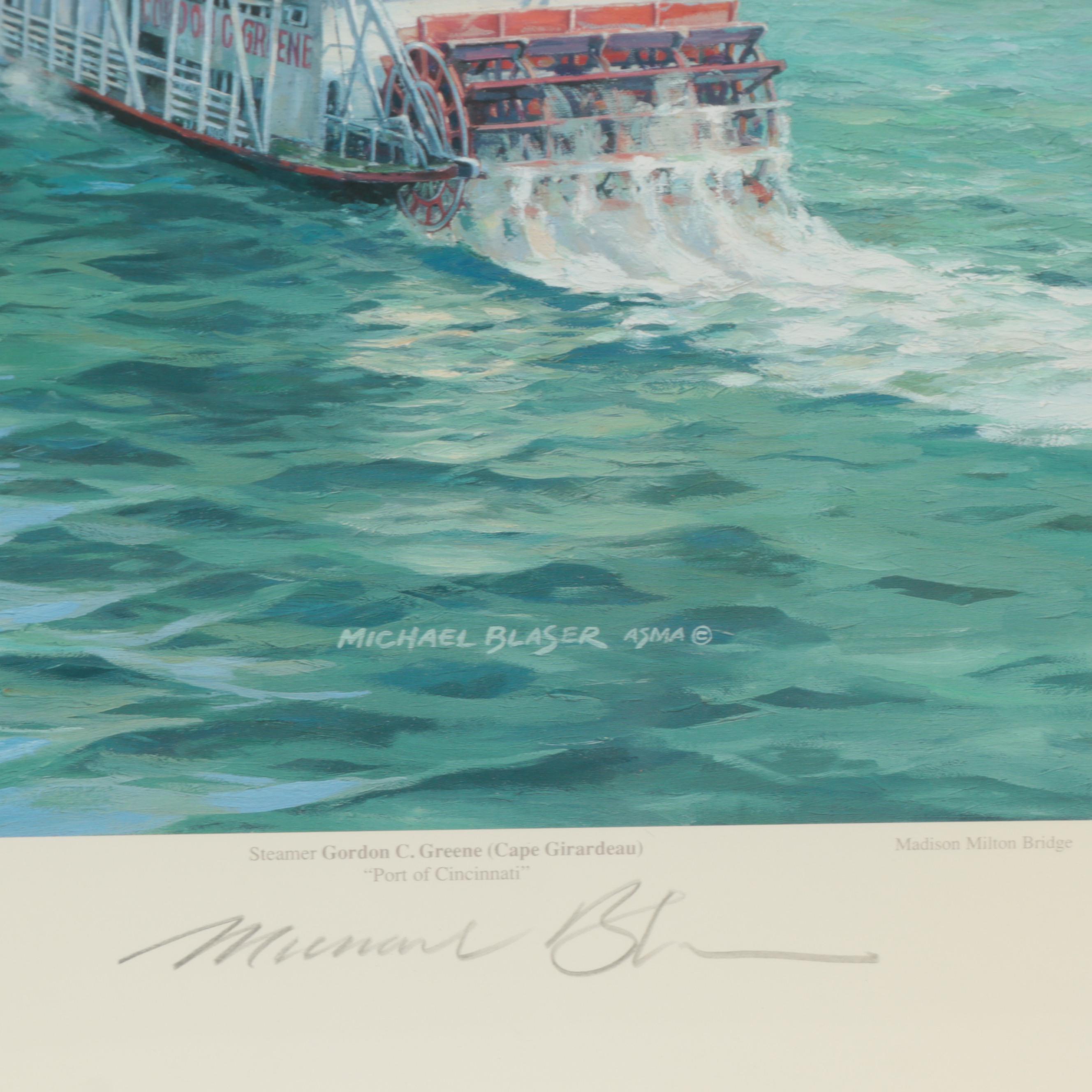 Michael Blaser Offset Lithograph "Madison Landing 1936" | EBTH