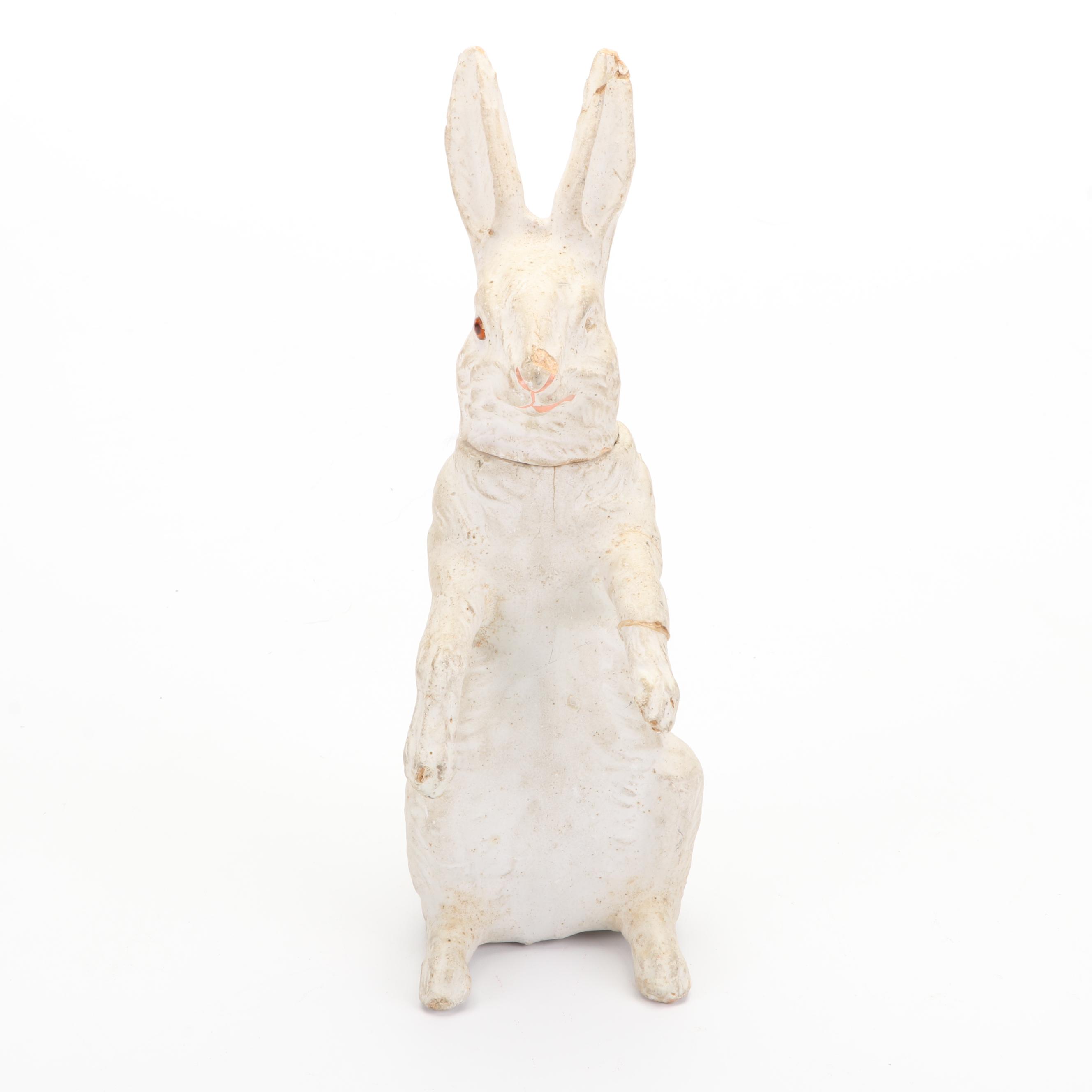 German Papier-Mâché Rabbit Candy Containers | EBTH