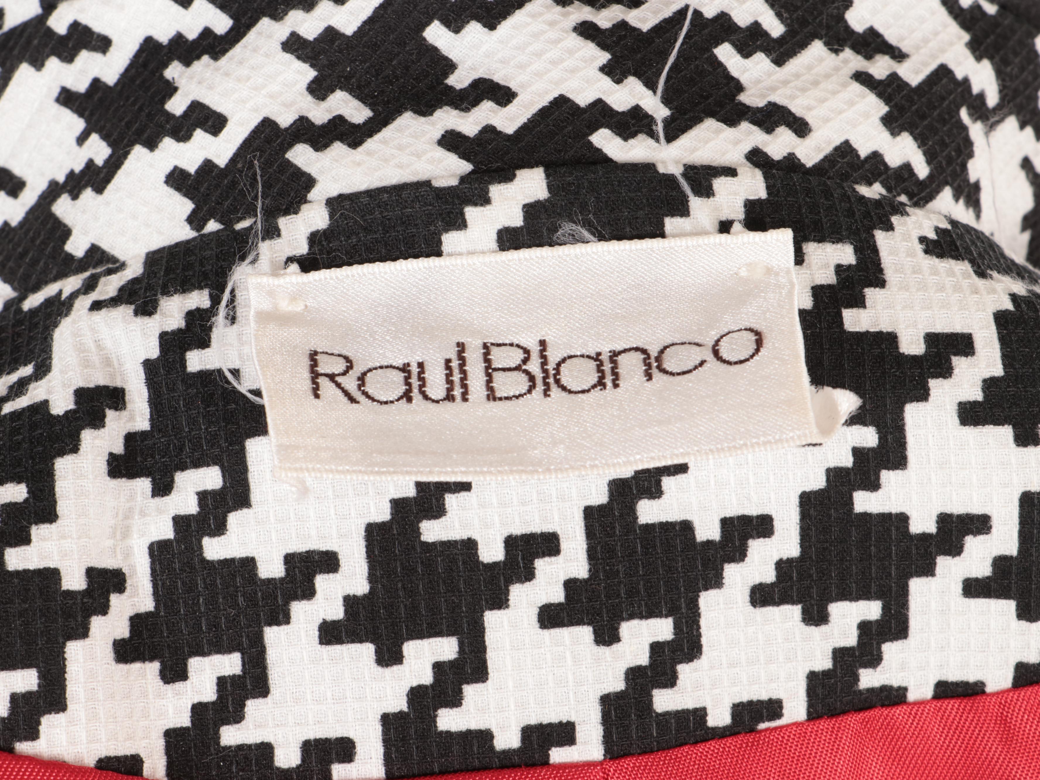 Raul Blanco Houndstooth Printed Pique Skirt Suit | EBTH