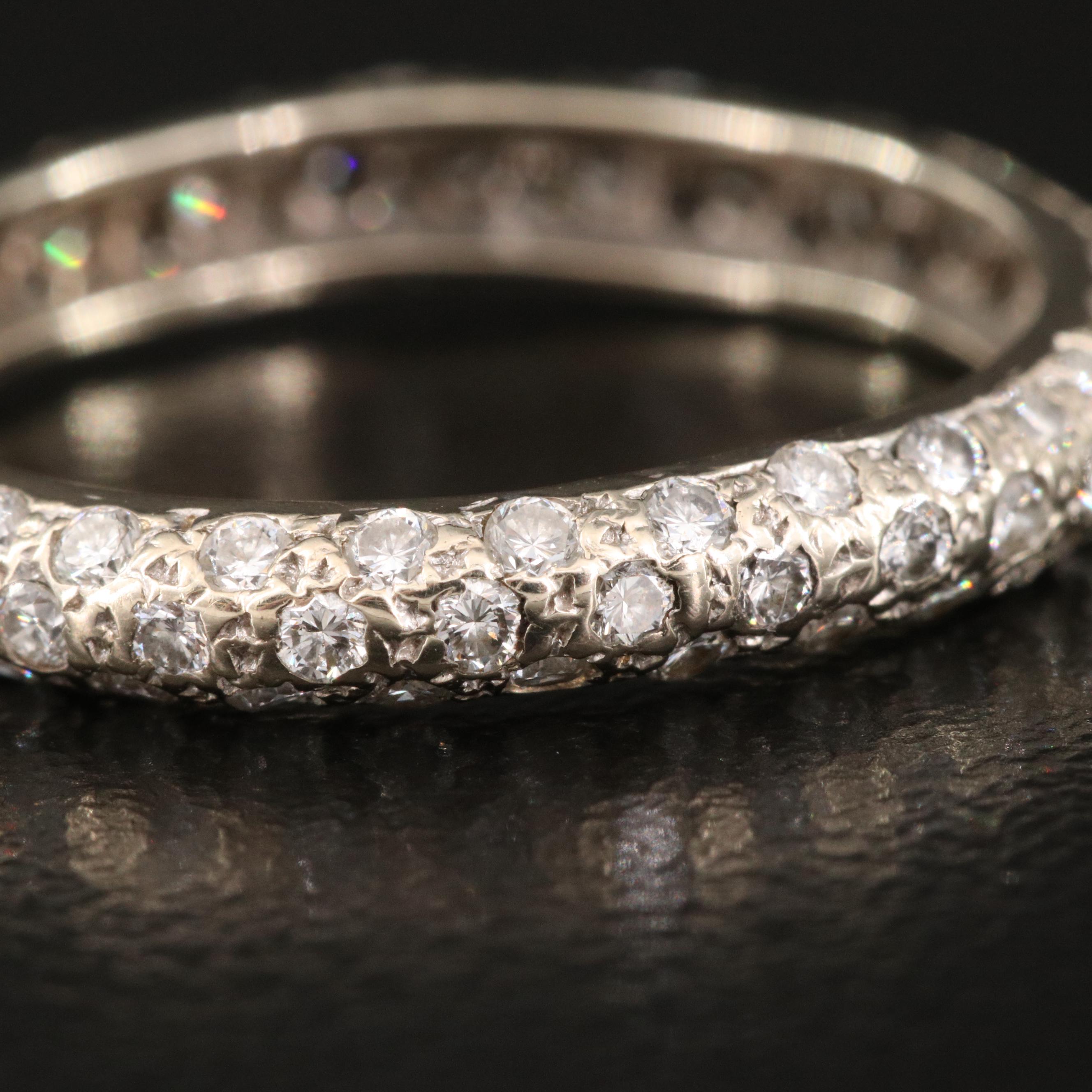 14K Gypsy Set Diamond Eternity Band | EBTH