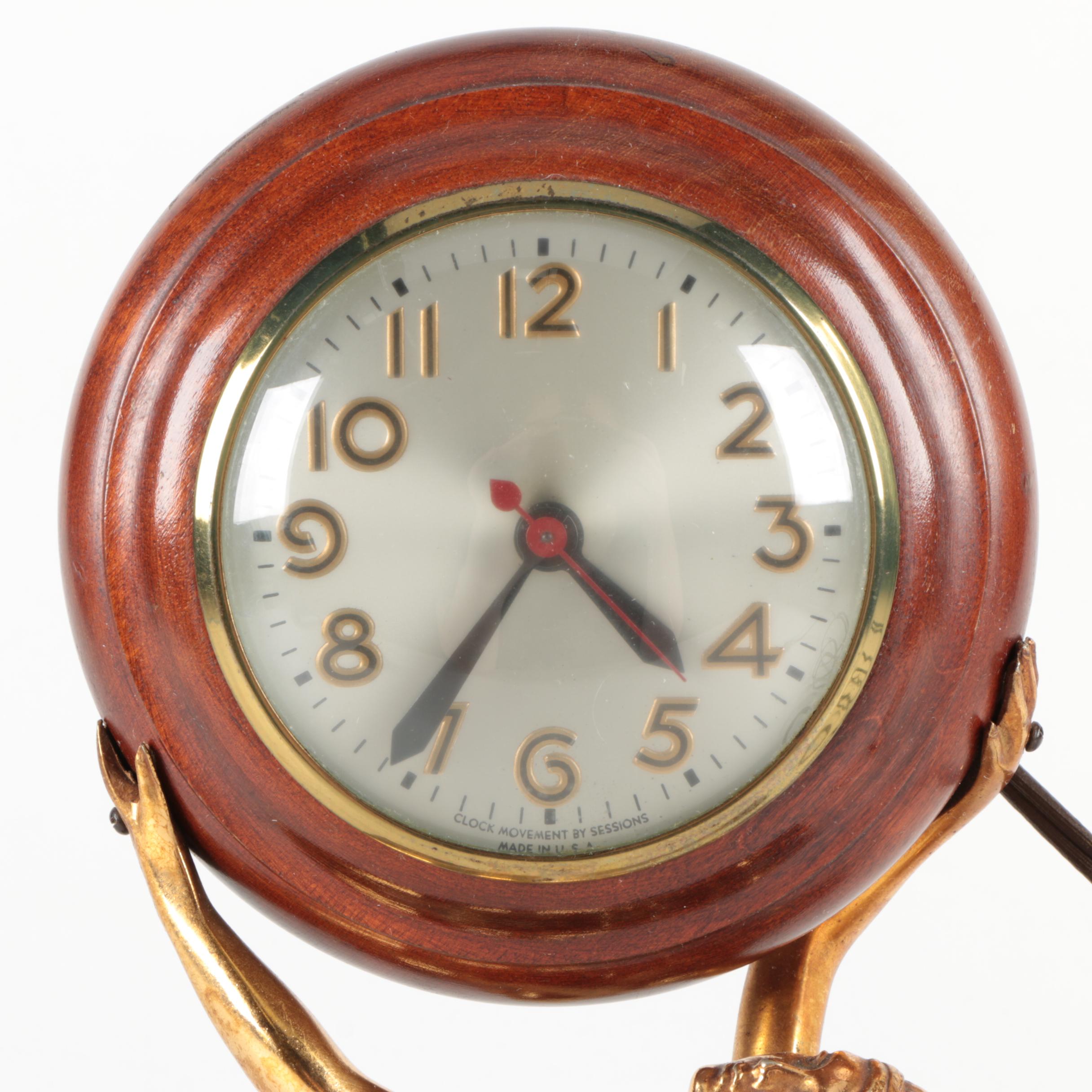 Sessions Mastercrafters Art Deco Figural Mantel Clock, Early to Mid ...