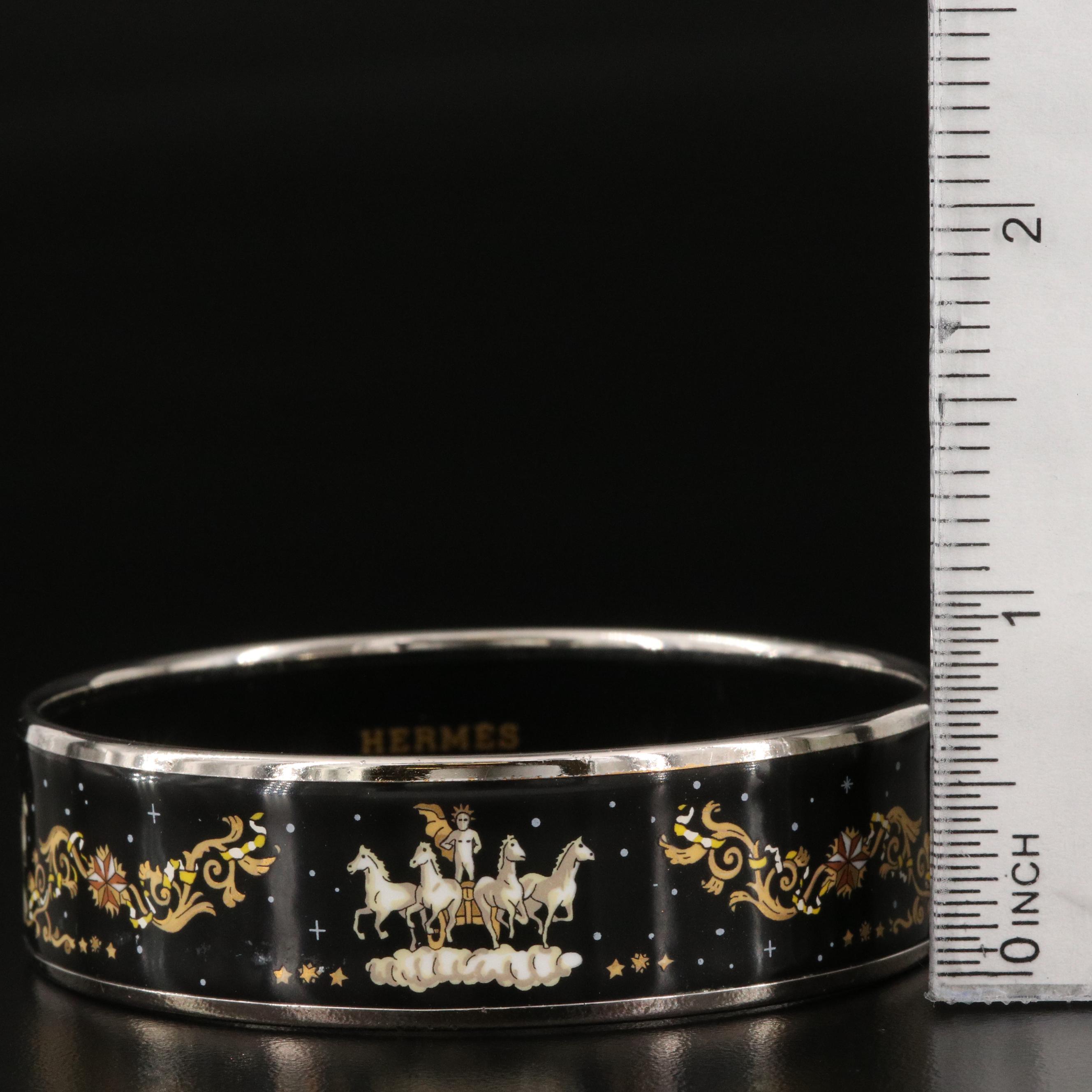 Hermès "Cosmo Chariot" Wide Enamel Bangle | EBTH