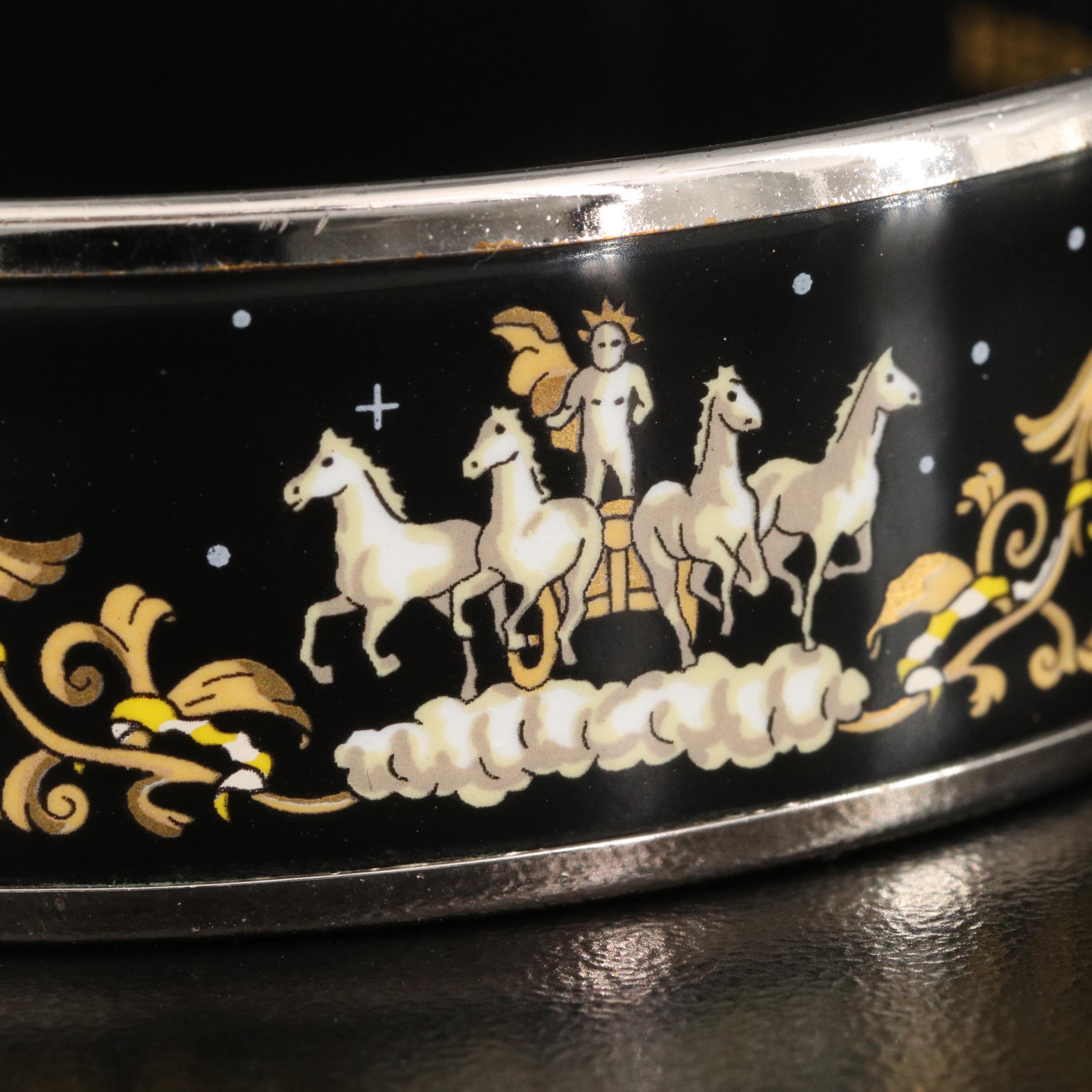 Hermès "Cosmo Chariot" Wide Enamel Bangle | EBTH
