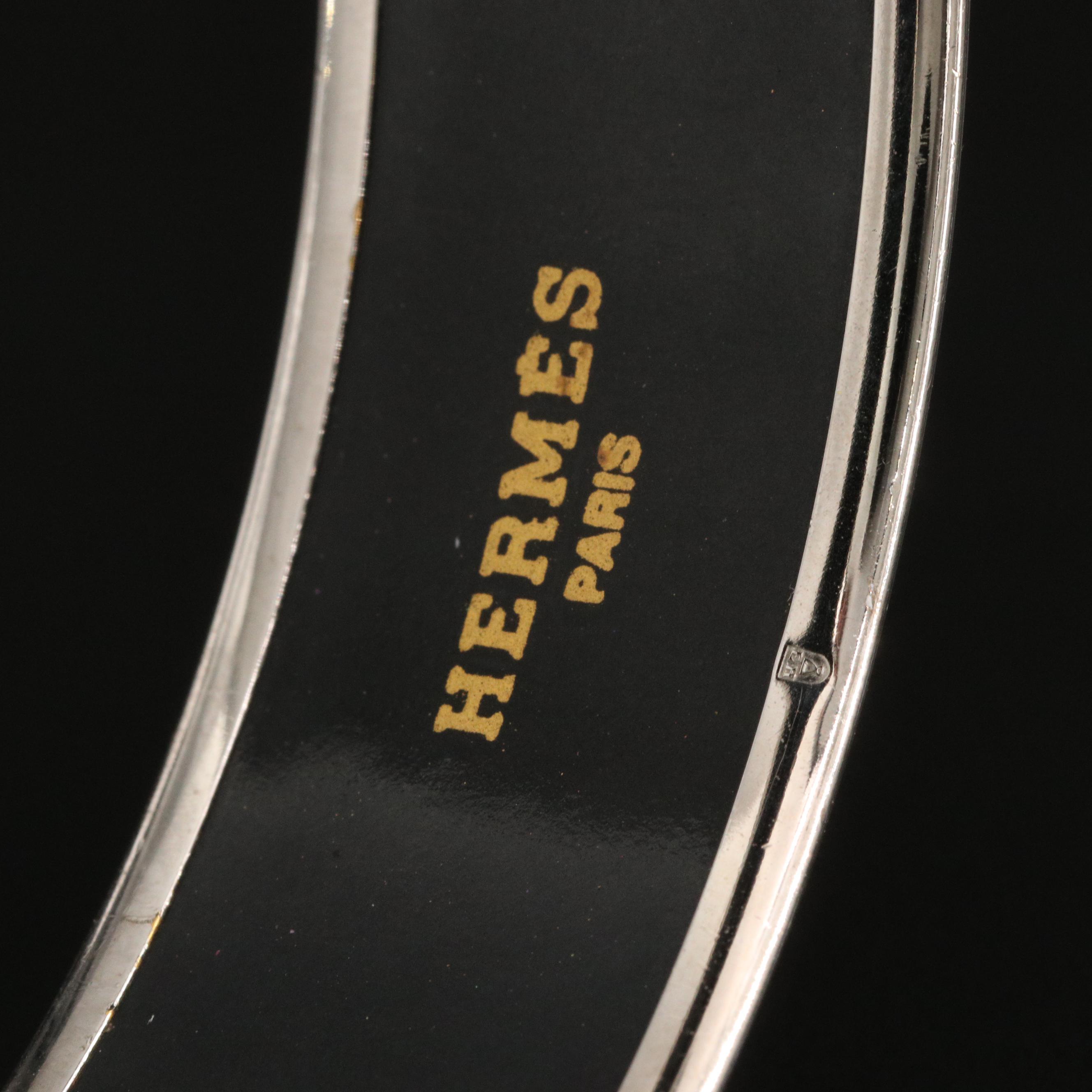 Hermès "Cosmo Chariot" Wide Enamel Bangle | EBTH