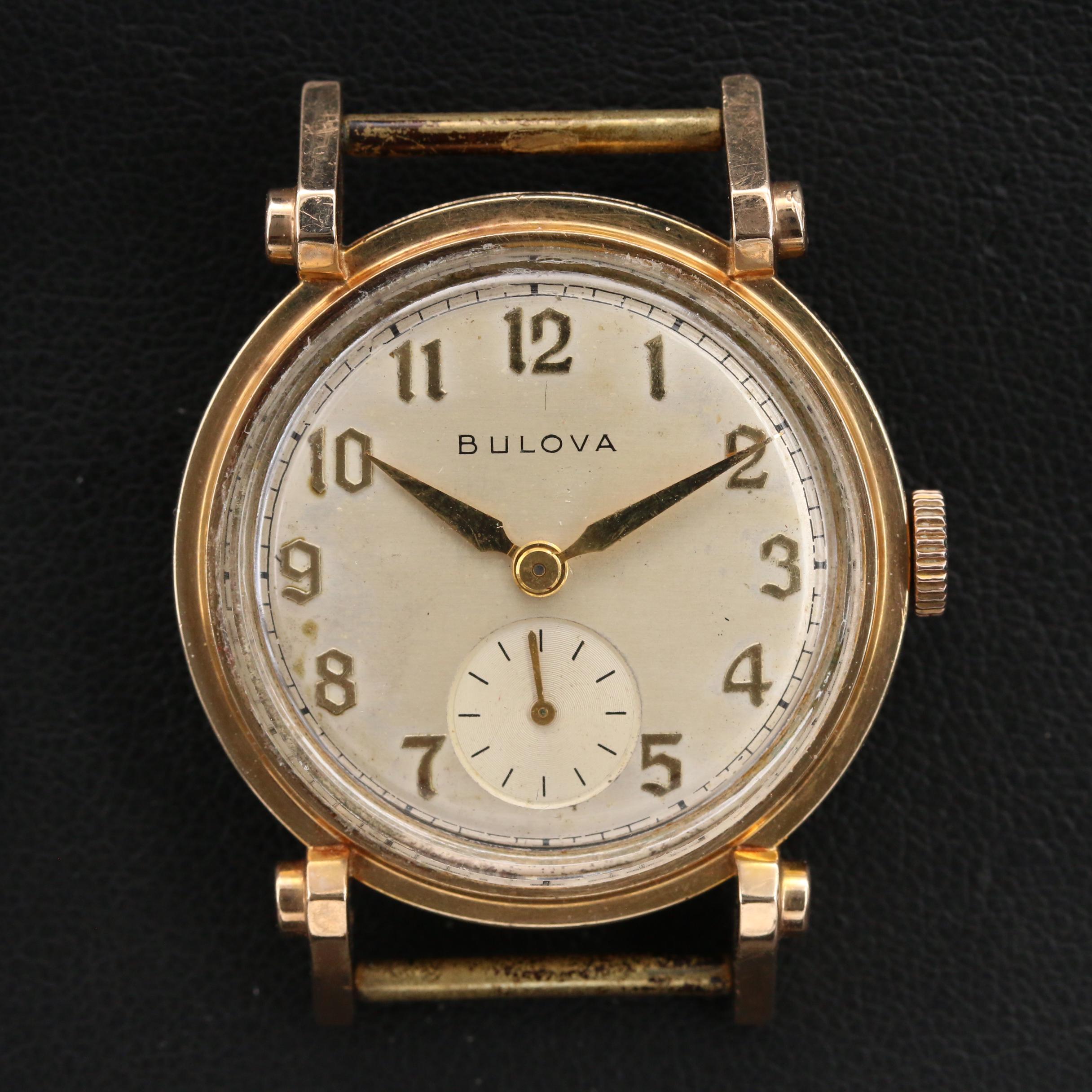 1946 Bulova His Excellency "AA" 10K Gold Filled Stem Wind Wristwatch | EBTH