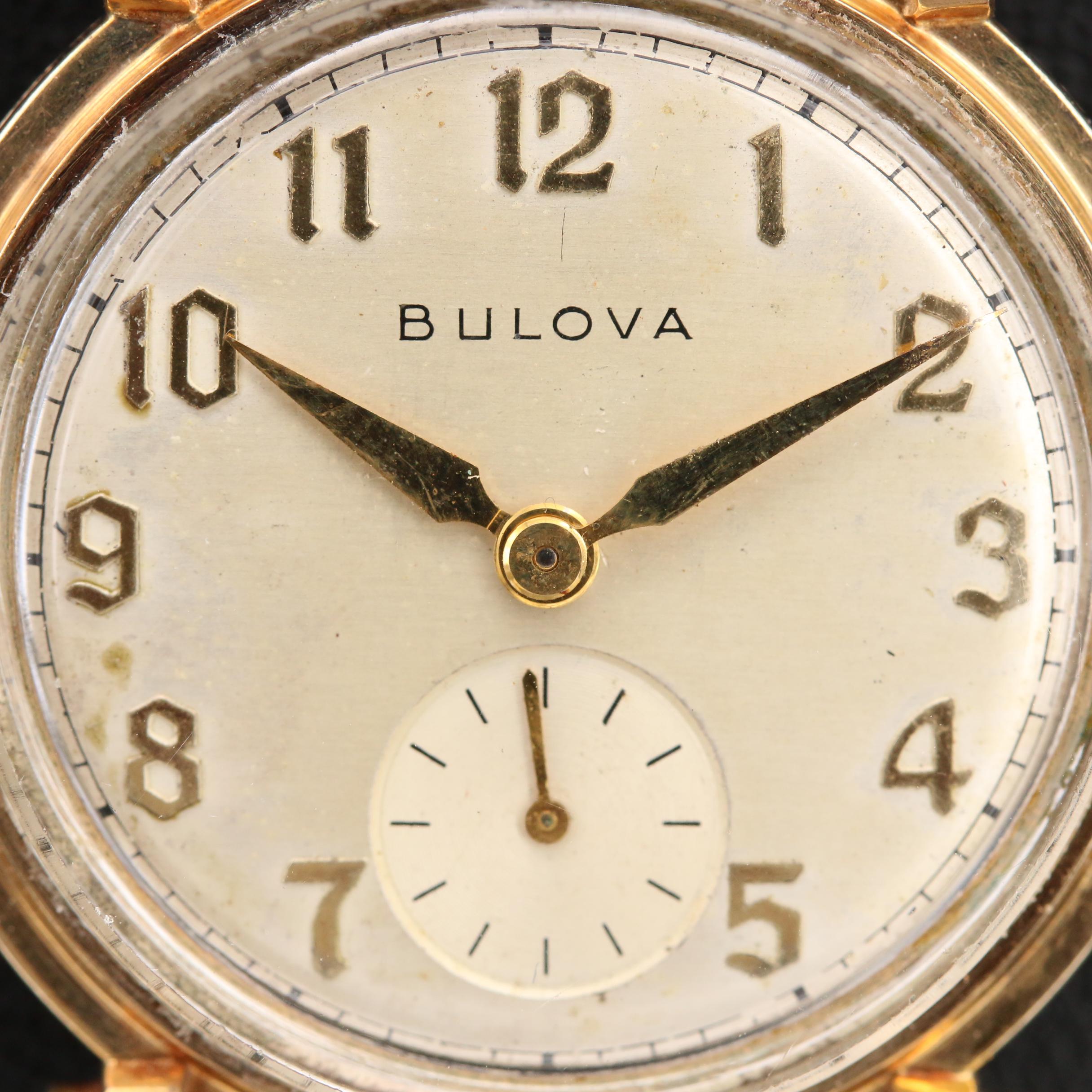 1946 Bulova His Excellency "AA" 10K Gold Filled Stem Wind Wristwatch | EBTH