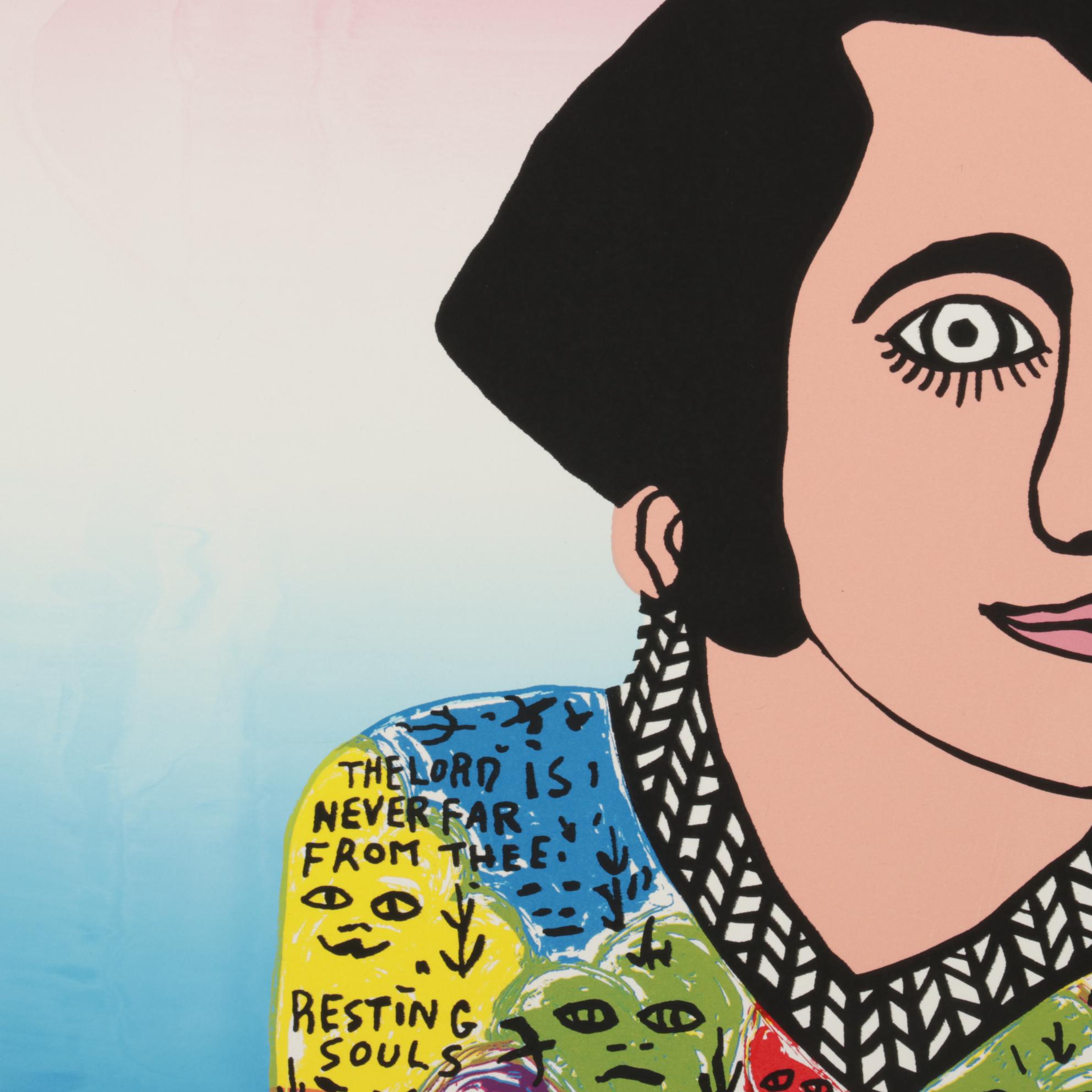 Howard Finster Folk Art Serigraph "Young George," Circa 1988 | EBTH