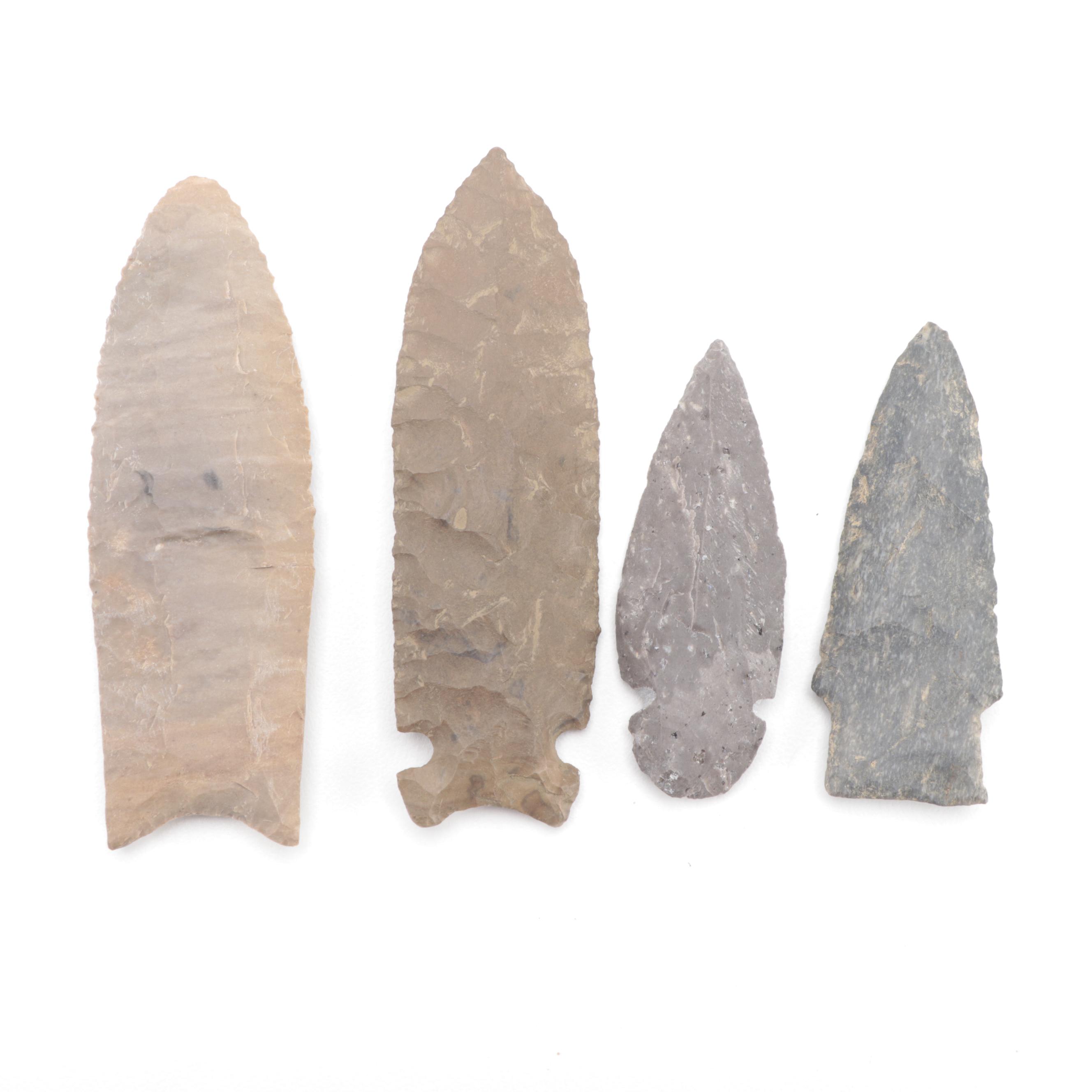 Native American Lanceolate Projectile Points Including Reproductions | EBTH