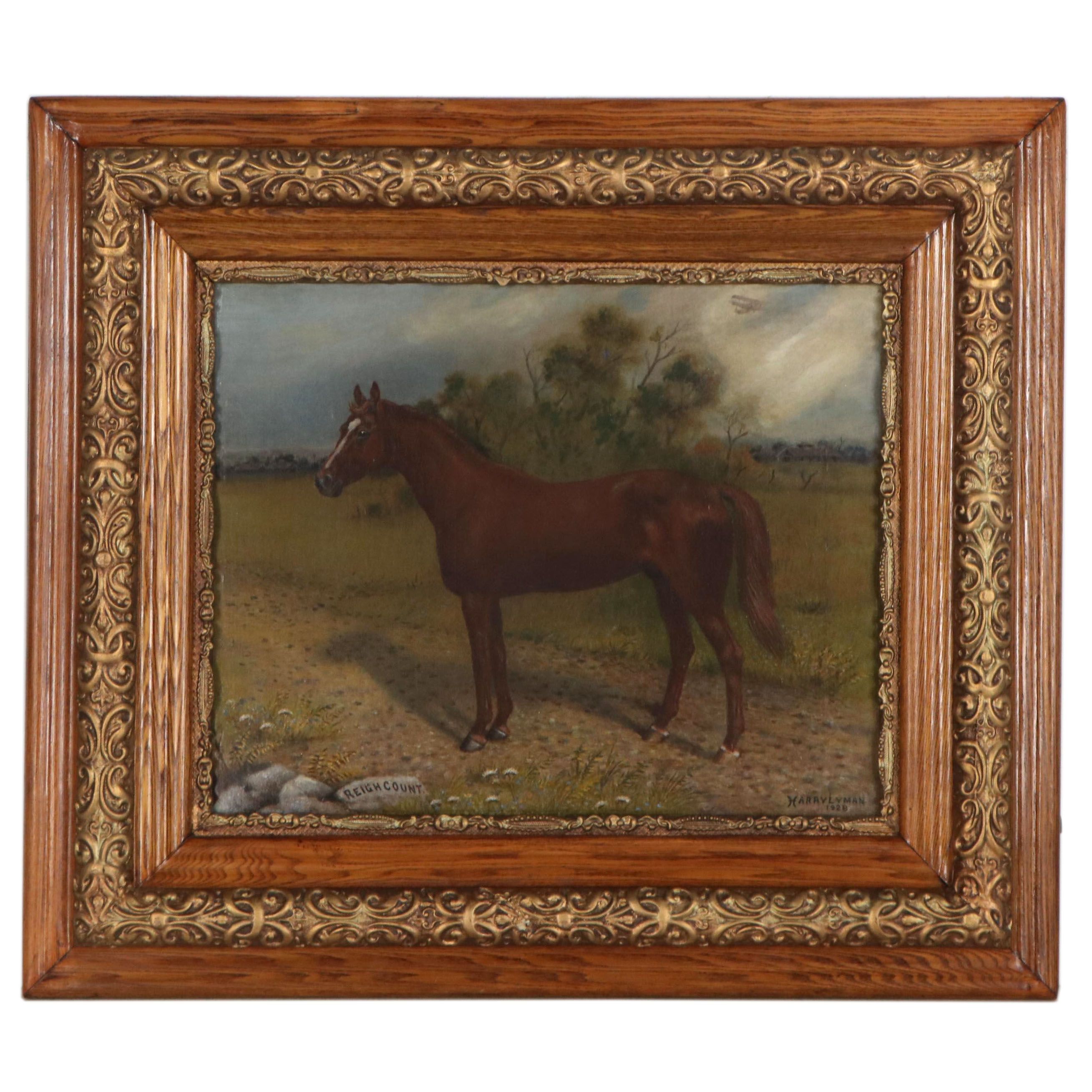 Harry Lyman Oil Painting "Reigh Count," 1928 | EBTH