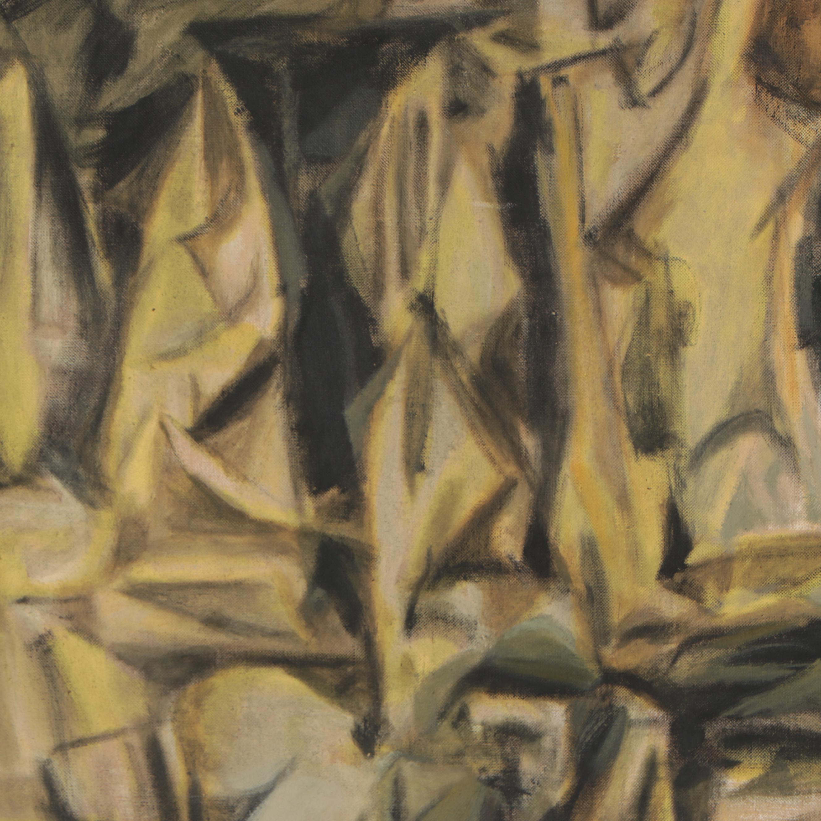 Don Stacy Large-Scale Abstract Oil Painting "Archaic Forms," Late 20th ...