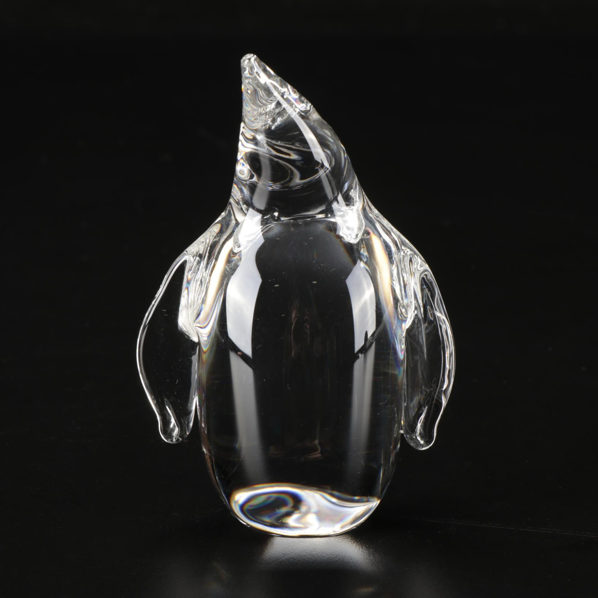 Steuben Art Glass Penguin Paperweight | EBTH
