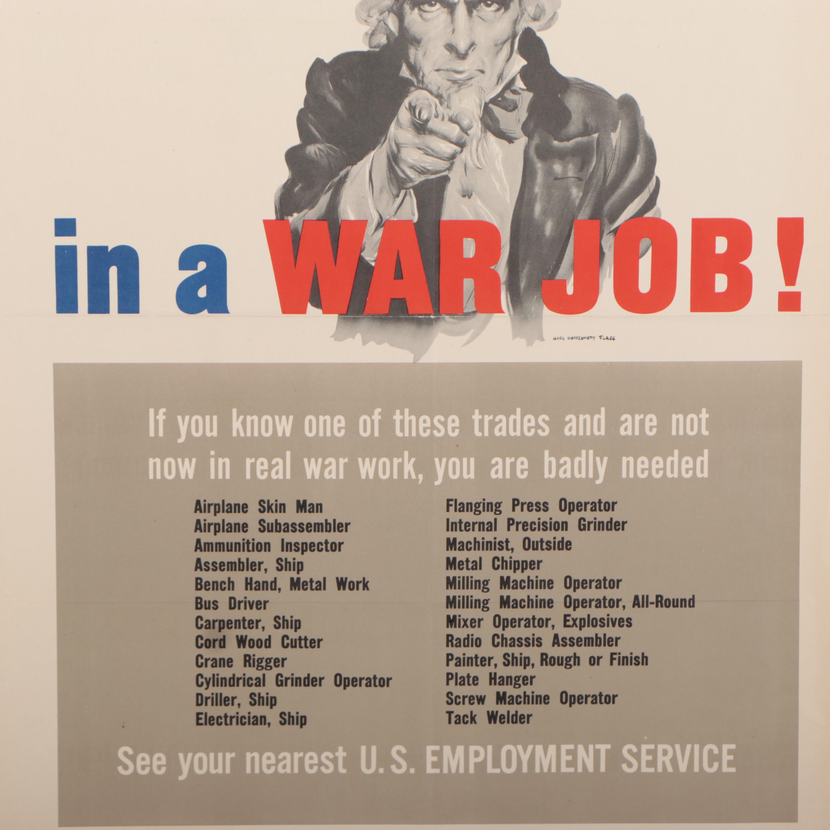 WWI American Propaganda Posters Including After James Montgomery Flagg ...