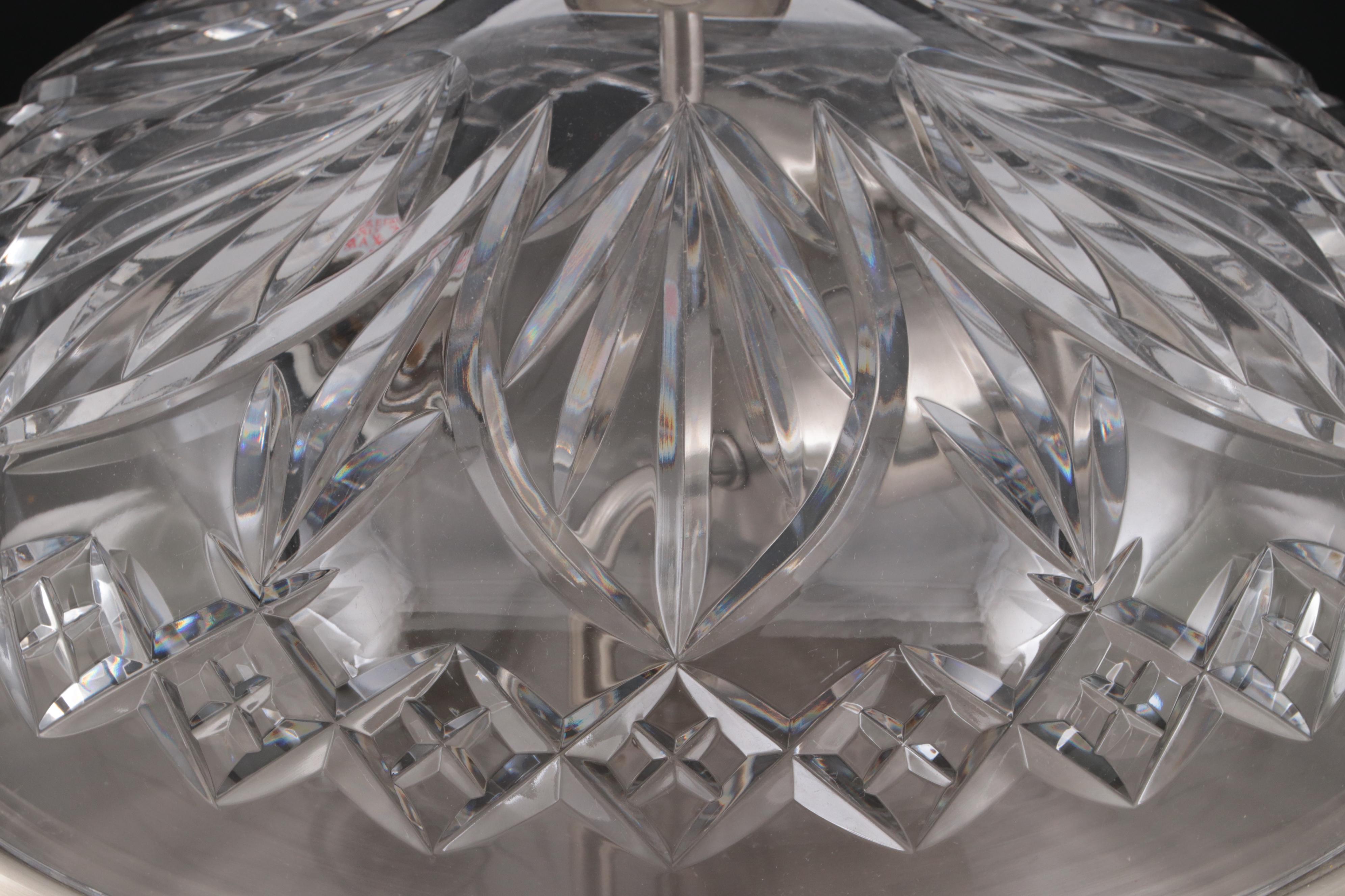 Waterford Crystal "Strangford" Flush Mount 17" Ceiling Light | EBTH