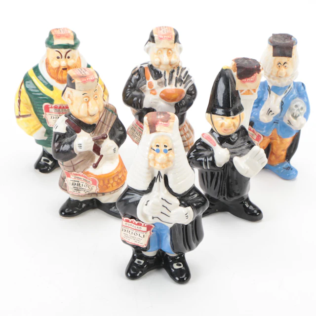 Drioli Ceramic Half-Pint Miniature Decanters, 1969 | Barnebys