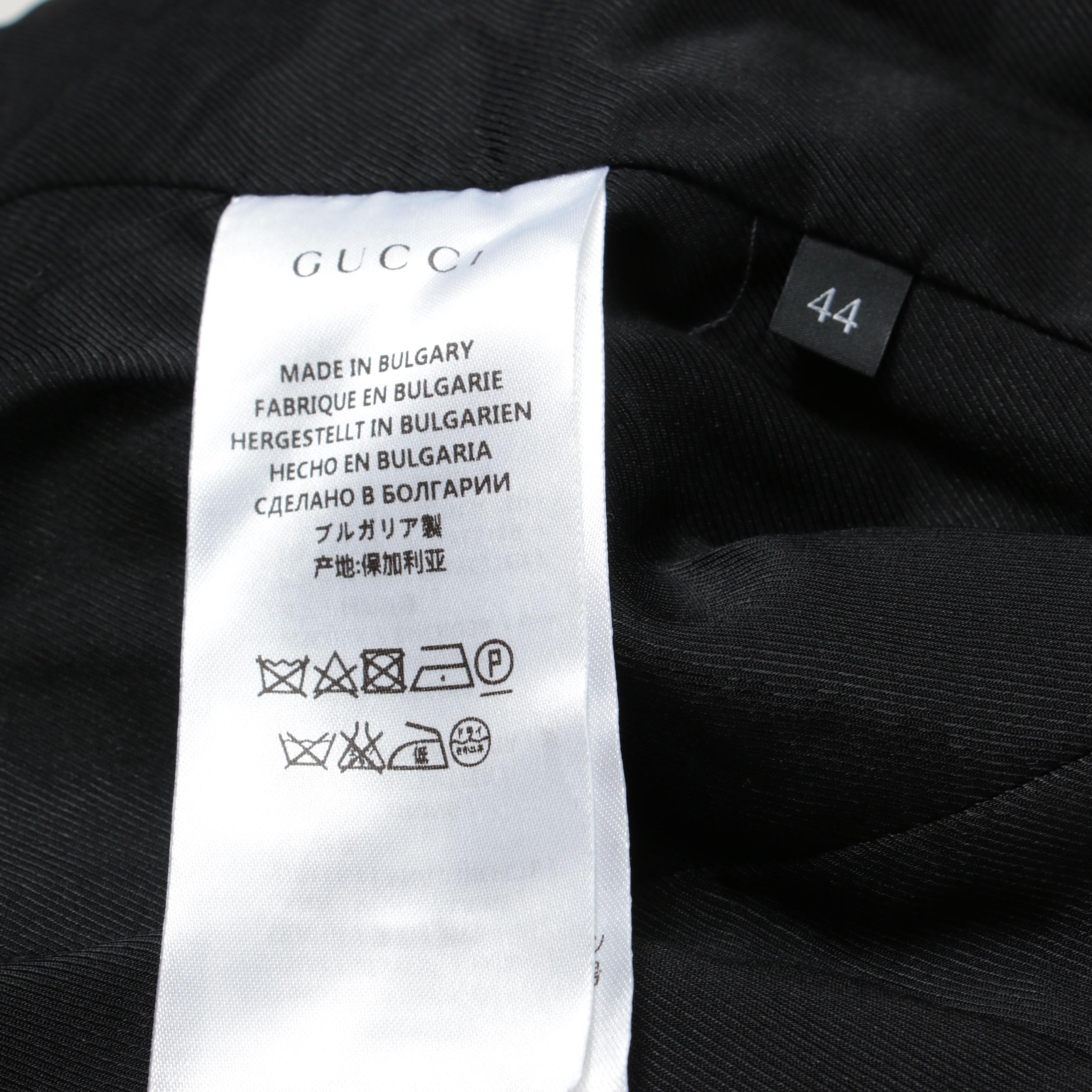 Gucci Uniform Jacket and Trousers in Black Wool | EBTH