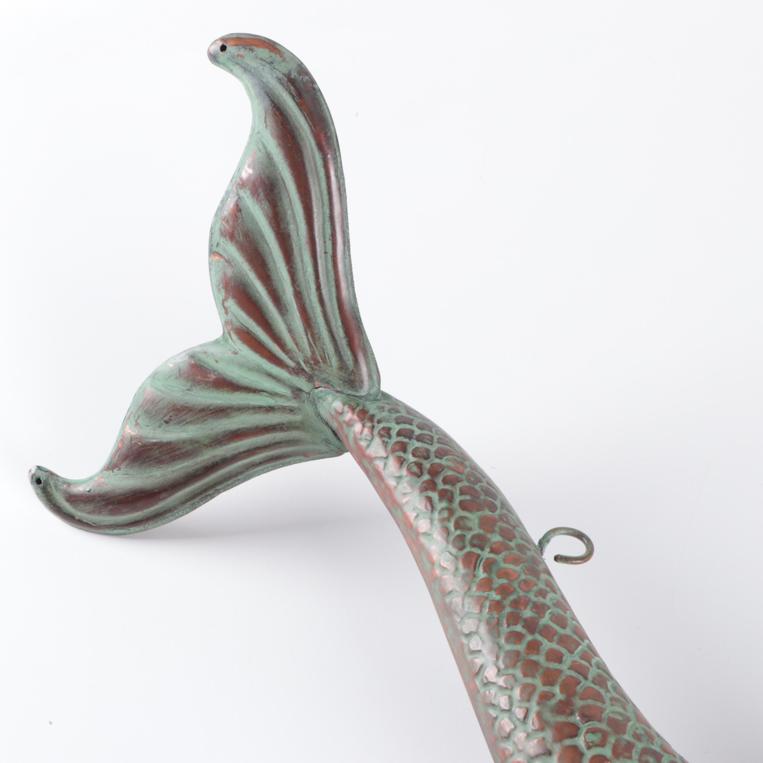 Copper and Metal Figural Mermaid Hanging Sign | EBTH