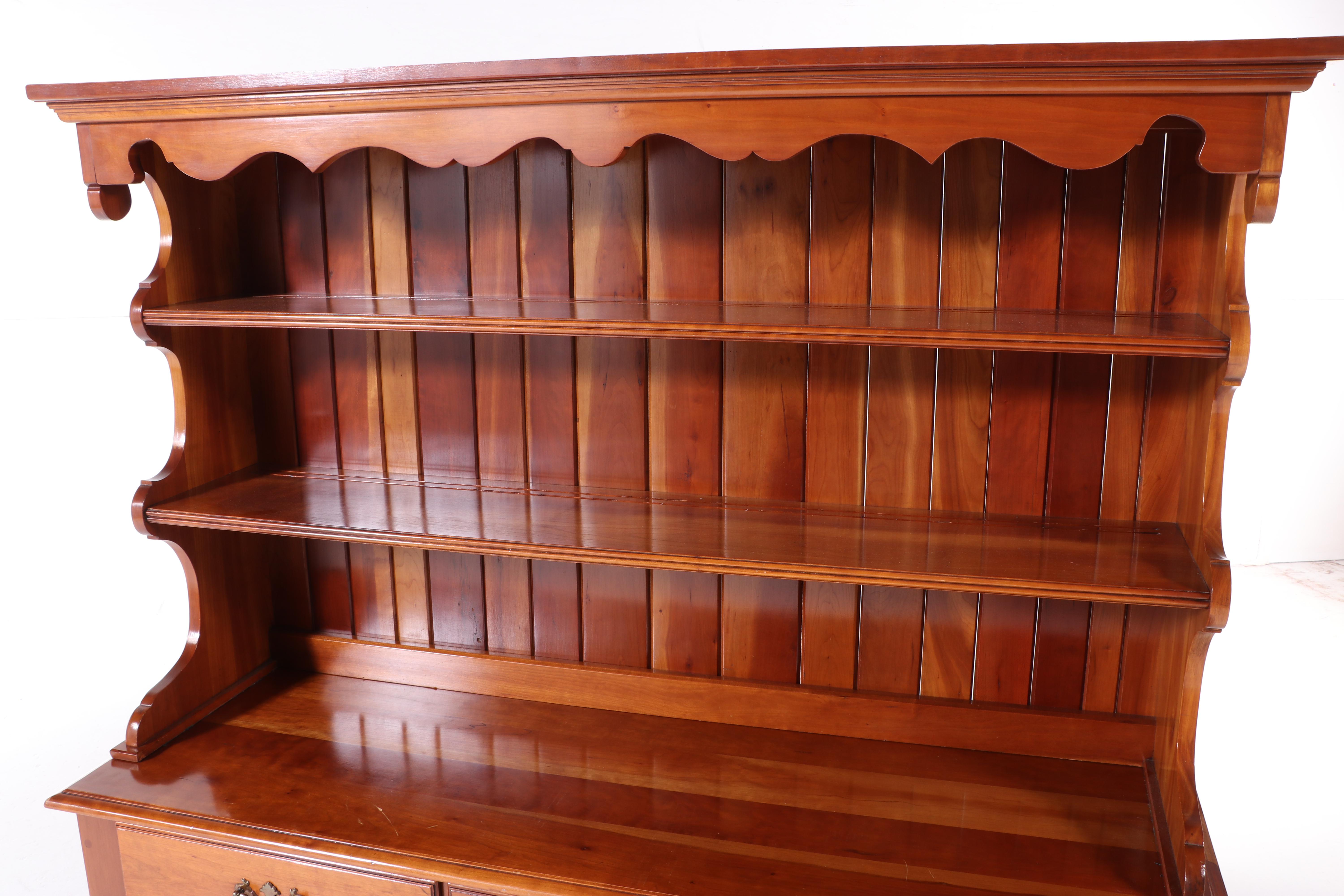 American Colonial Style Cherry Hutch Cupboard | EBTH