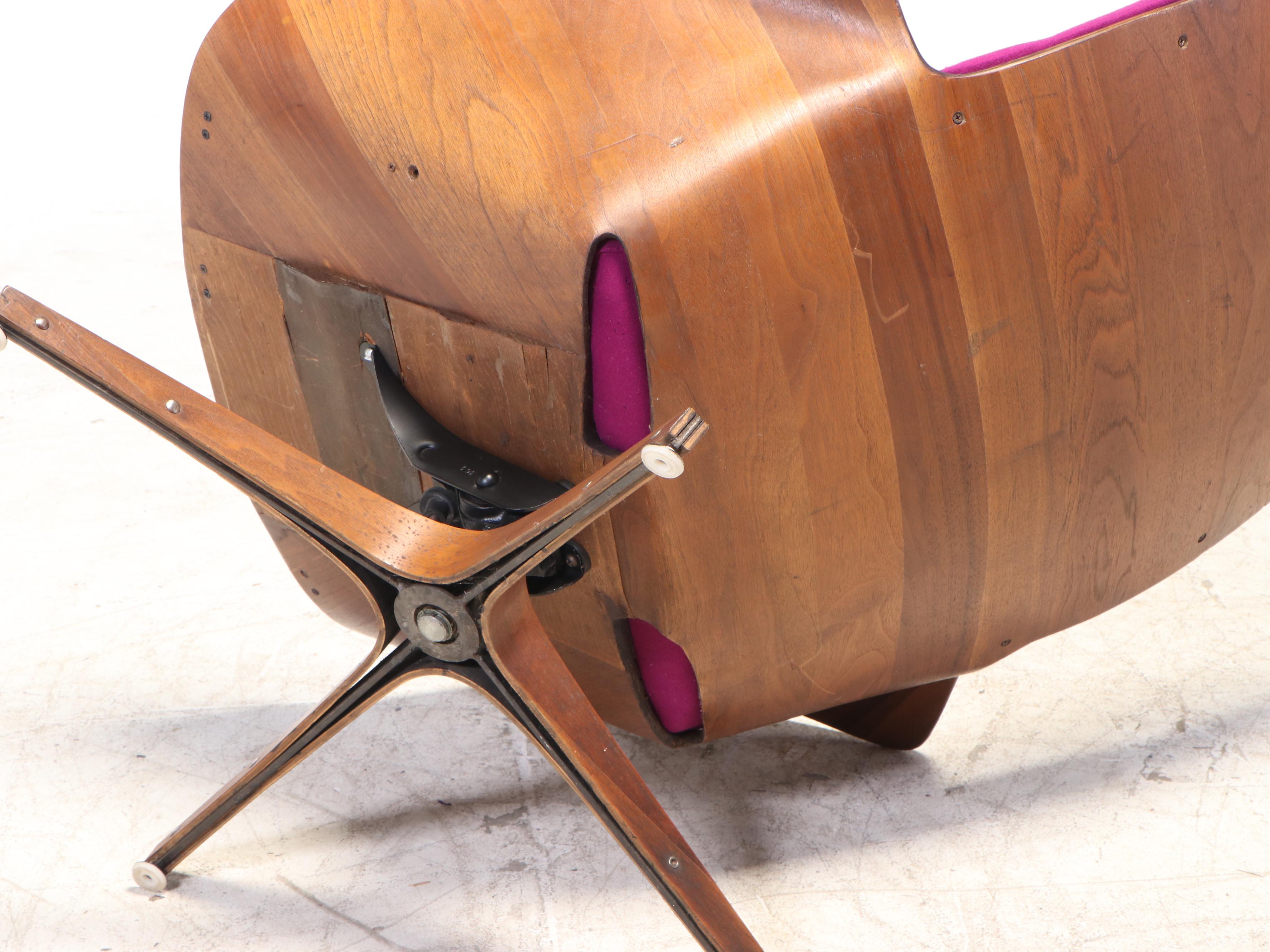 Plycraft "Mr. Chair" Mid Century Modern Laminated Walnut Lounge Chair ...