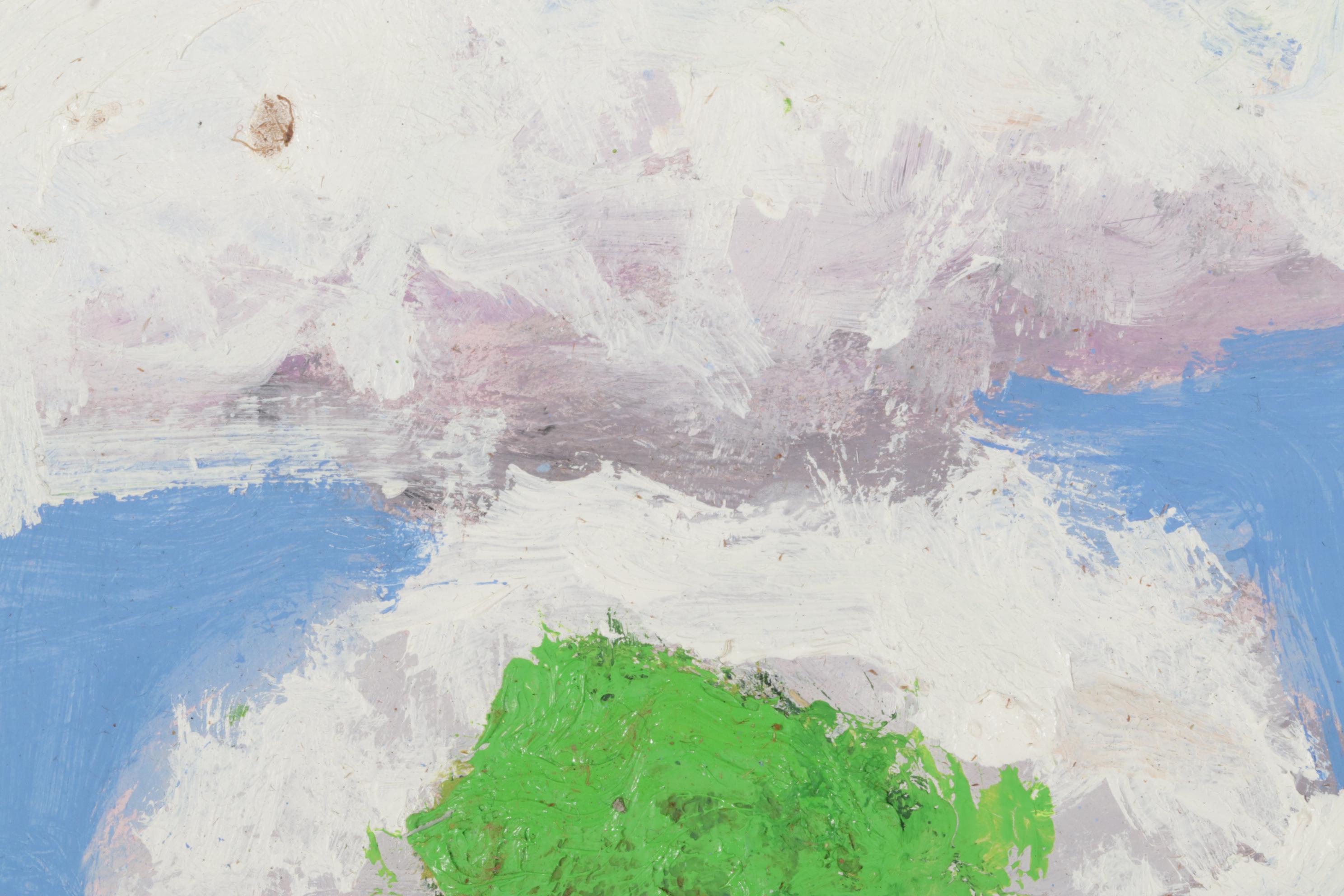 Kenneth R. Burnside Pastoral Creek Landscape Oil Painting, 21st Century ...