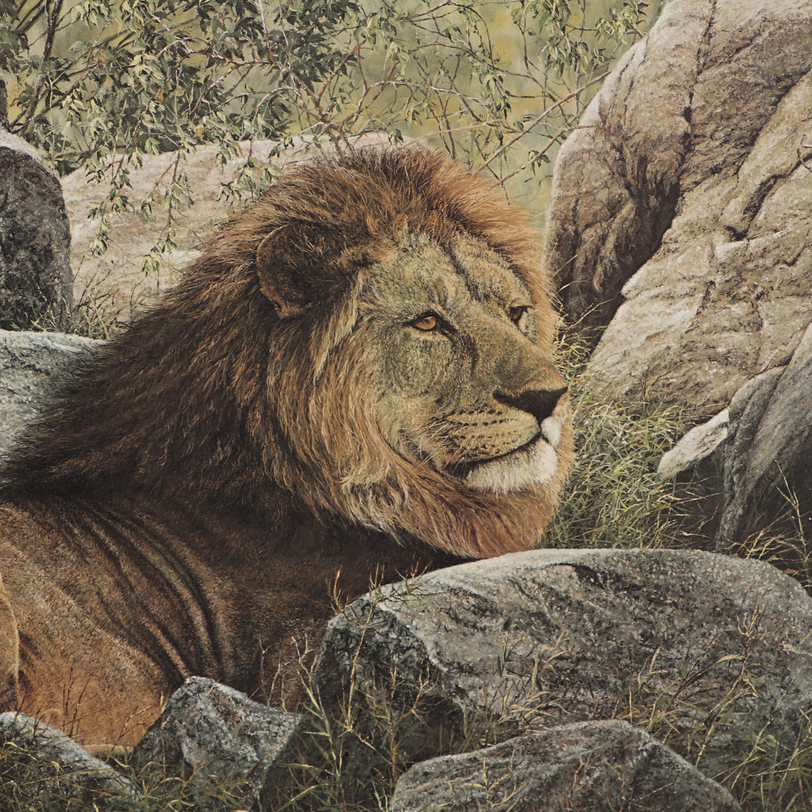 Simon Combes Offset Lithographs of African Cats | EBTH