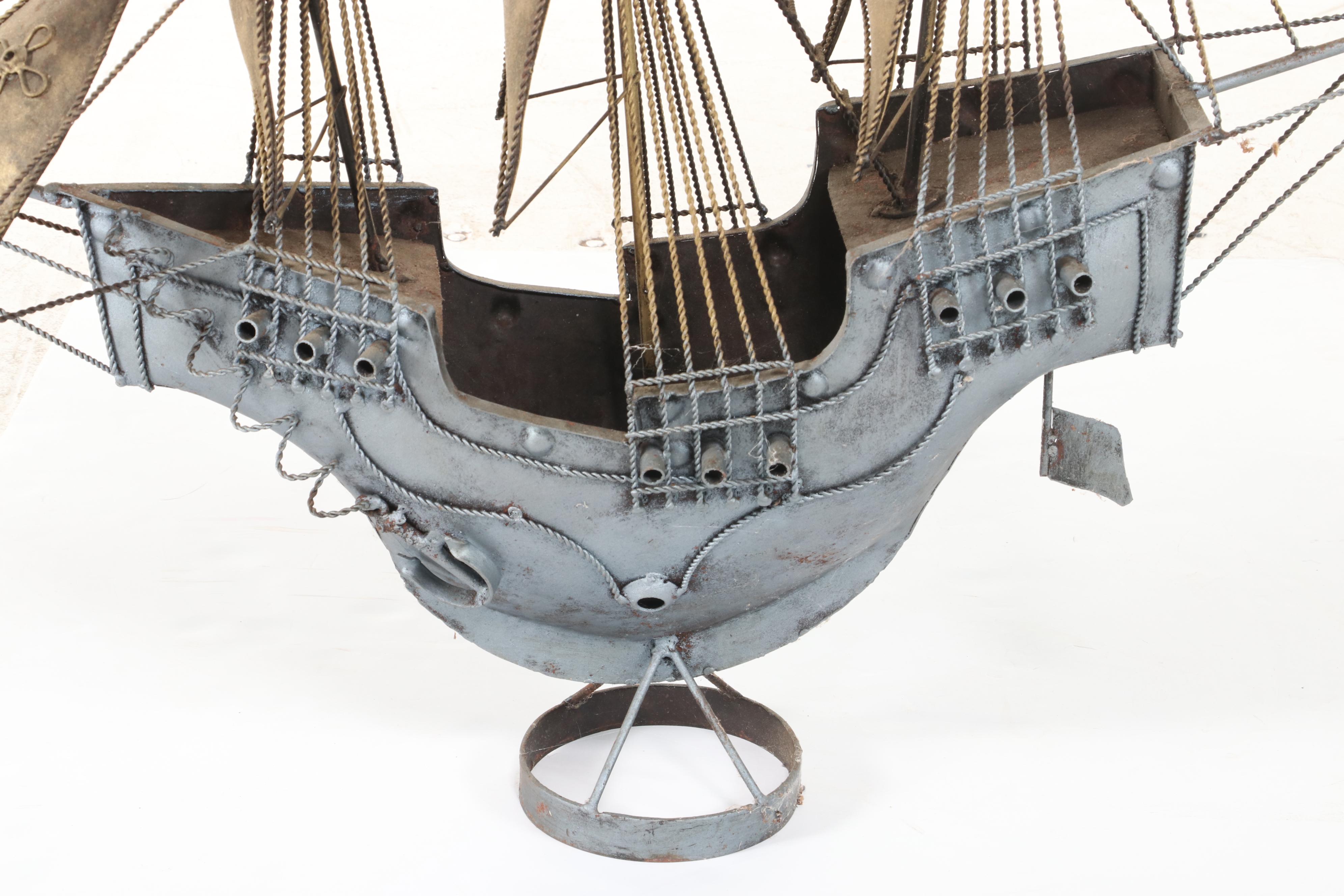 Metal Spanish Galleon Model with Twisted Wire Rigging | EBTH