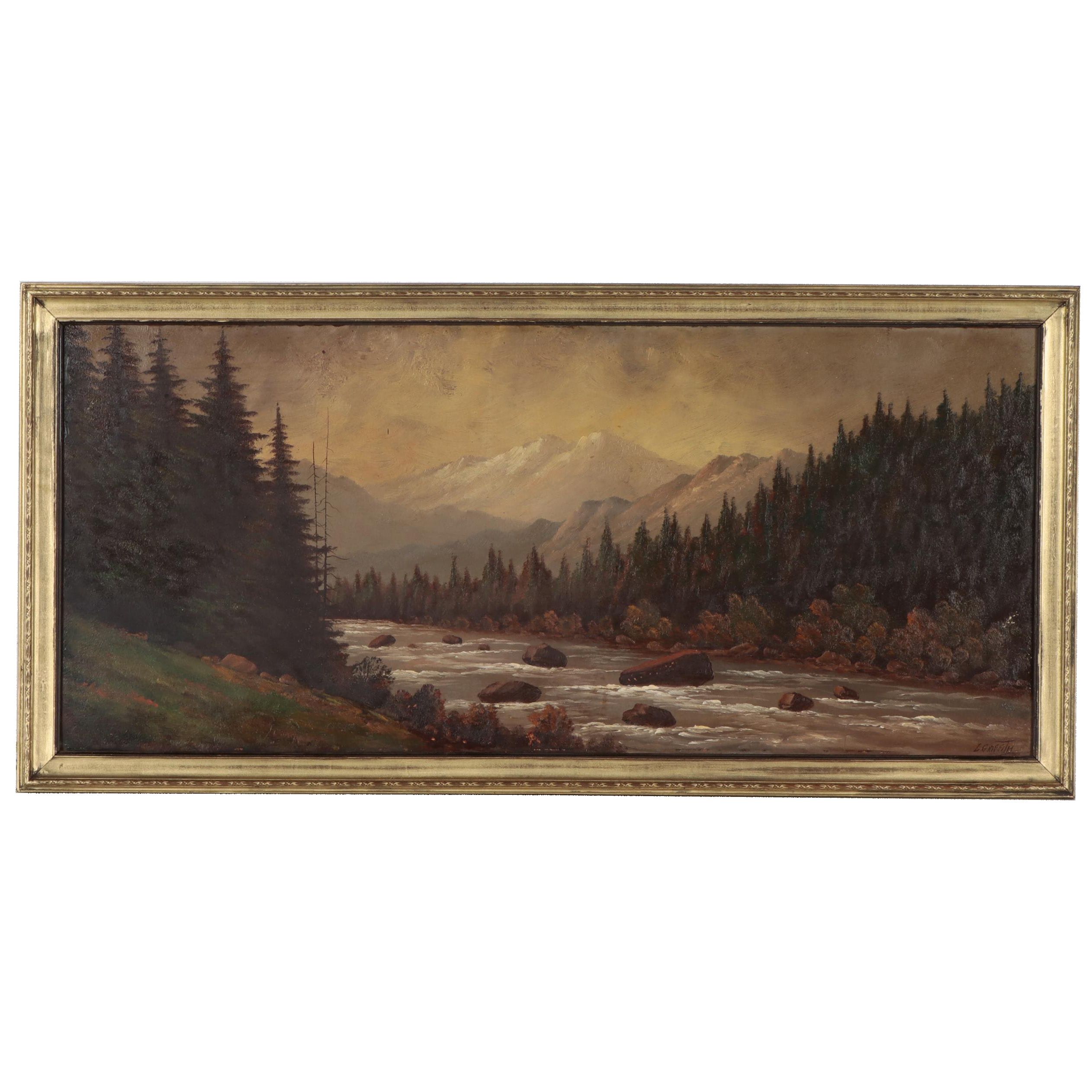 Lorenz Griffith Landscape Oil Painting, Early 20th Century | EBTH