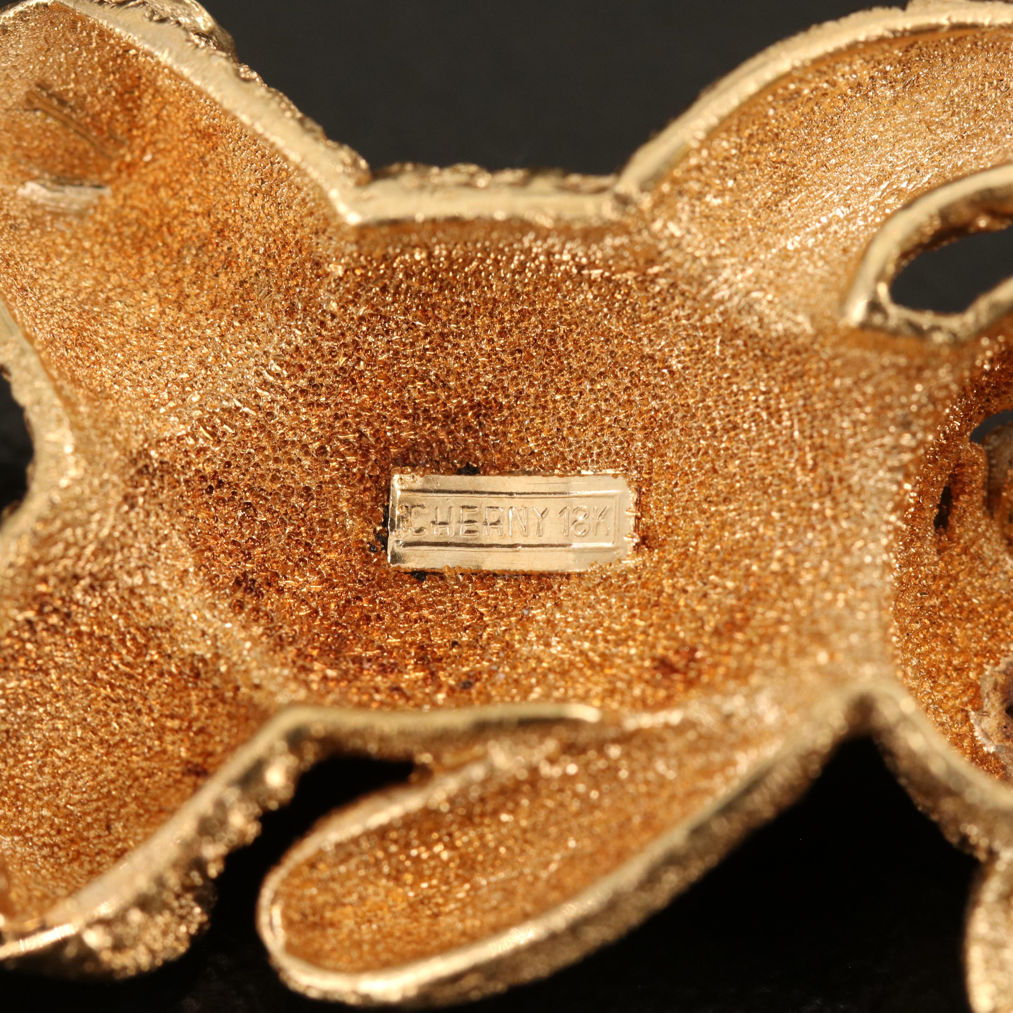 Vintage Cherny 18K Teddy Bear Brooch | EBTH