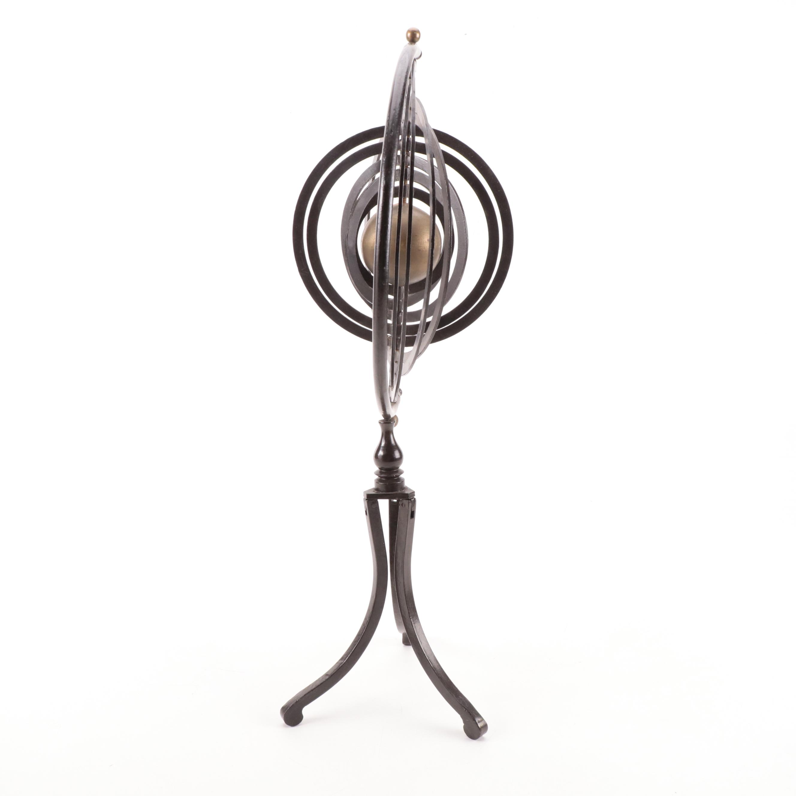 Contemporary Brass and Metal Stylized Solar System Kinetic Figure | EBTH