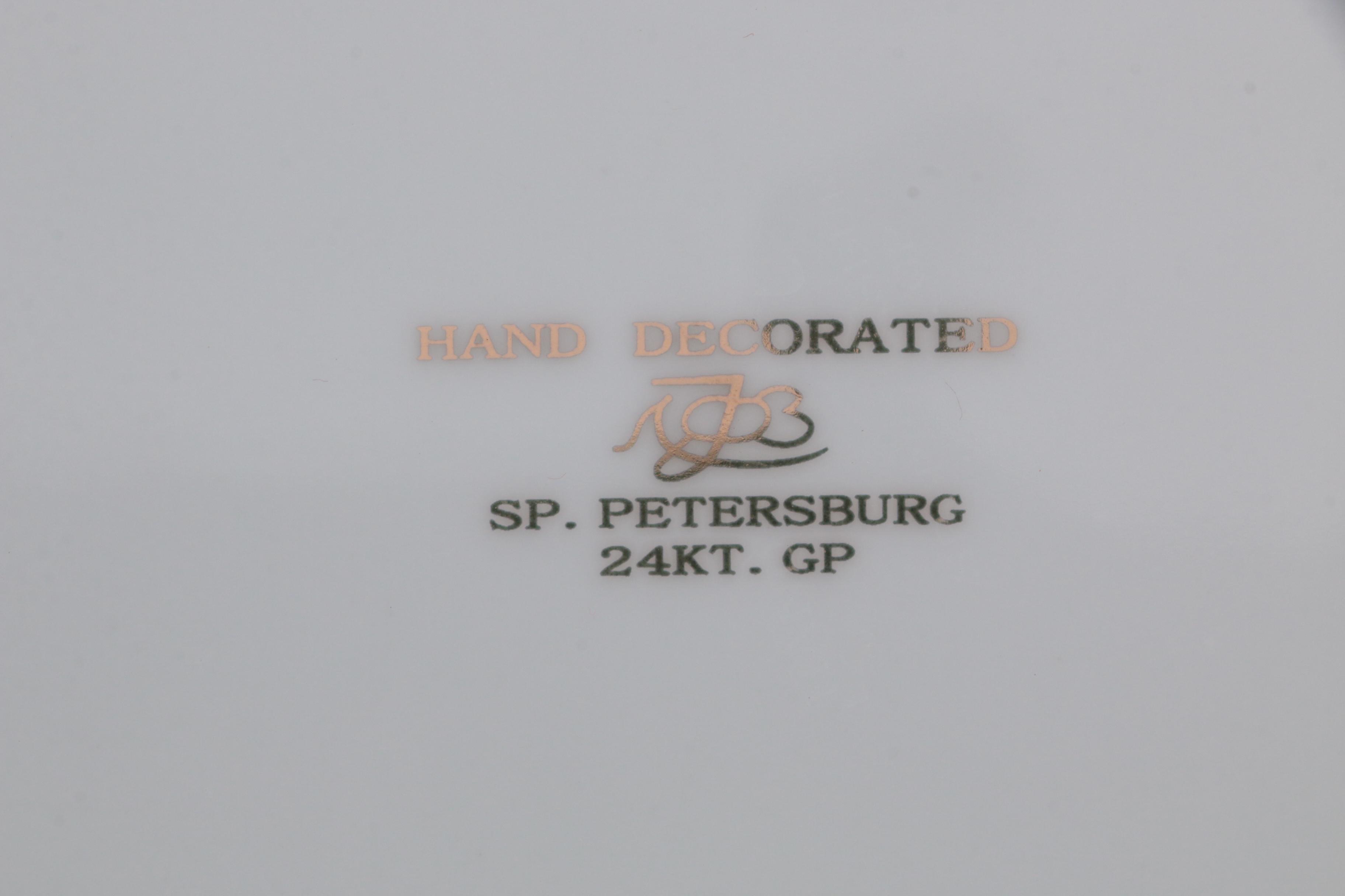 Russian Lomonosov Gold Net Porcelain Dinnerware | EBTH