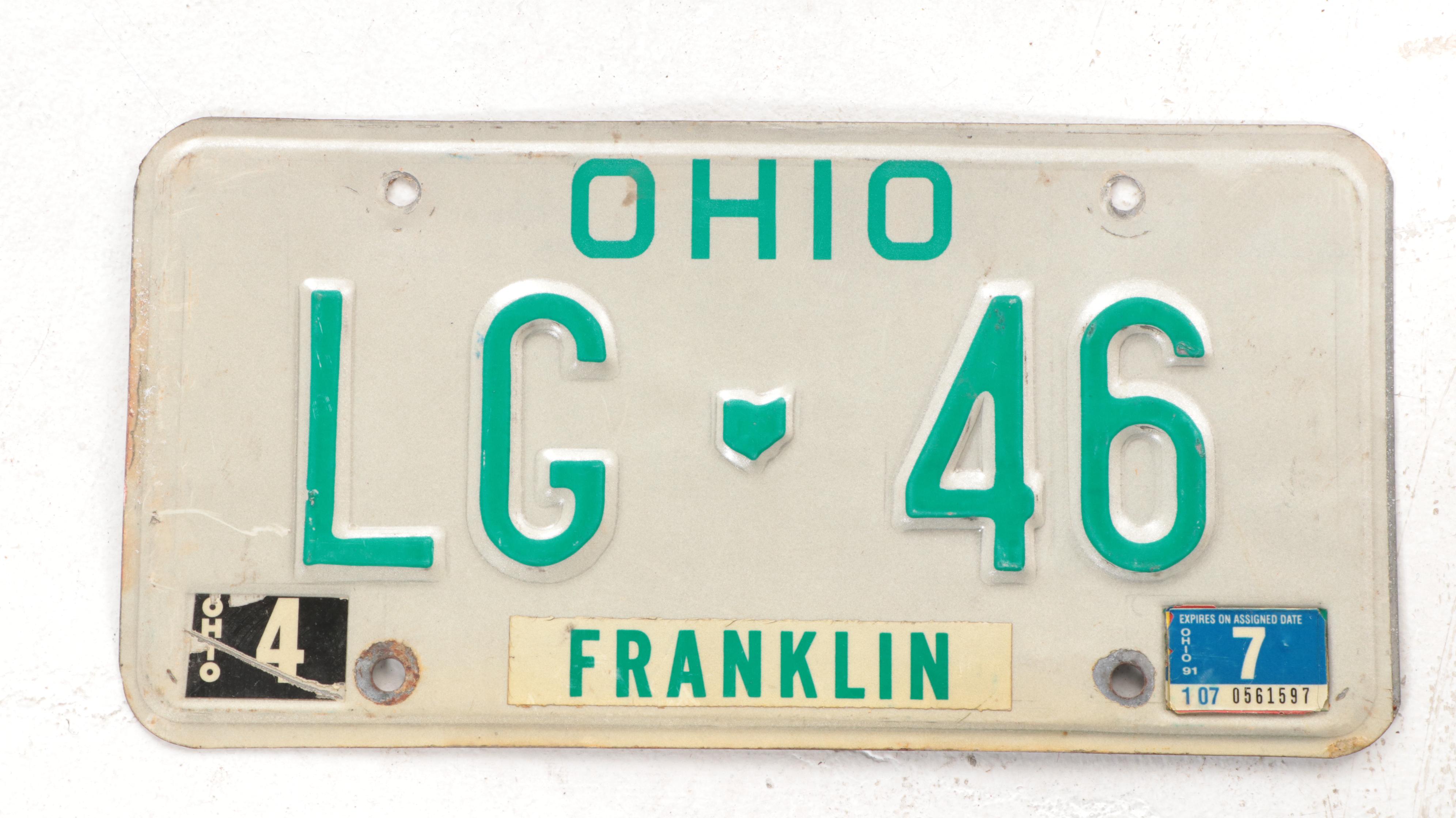 State of Ohio Vehicle License Plates, 1970s, 1980s, and More | EBTH