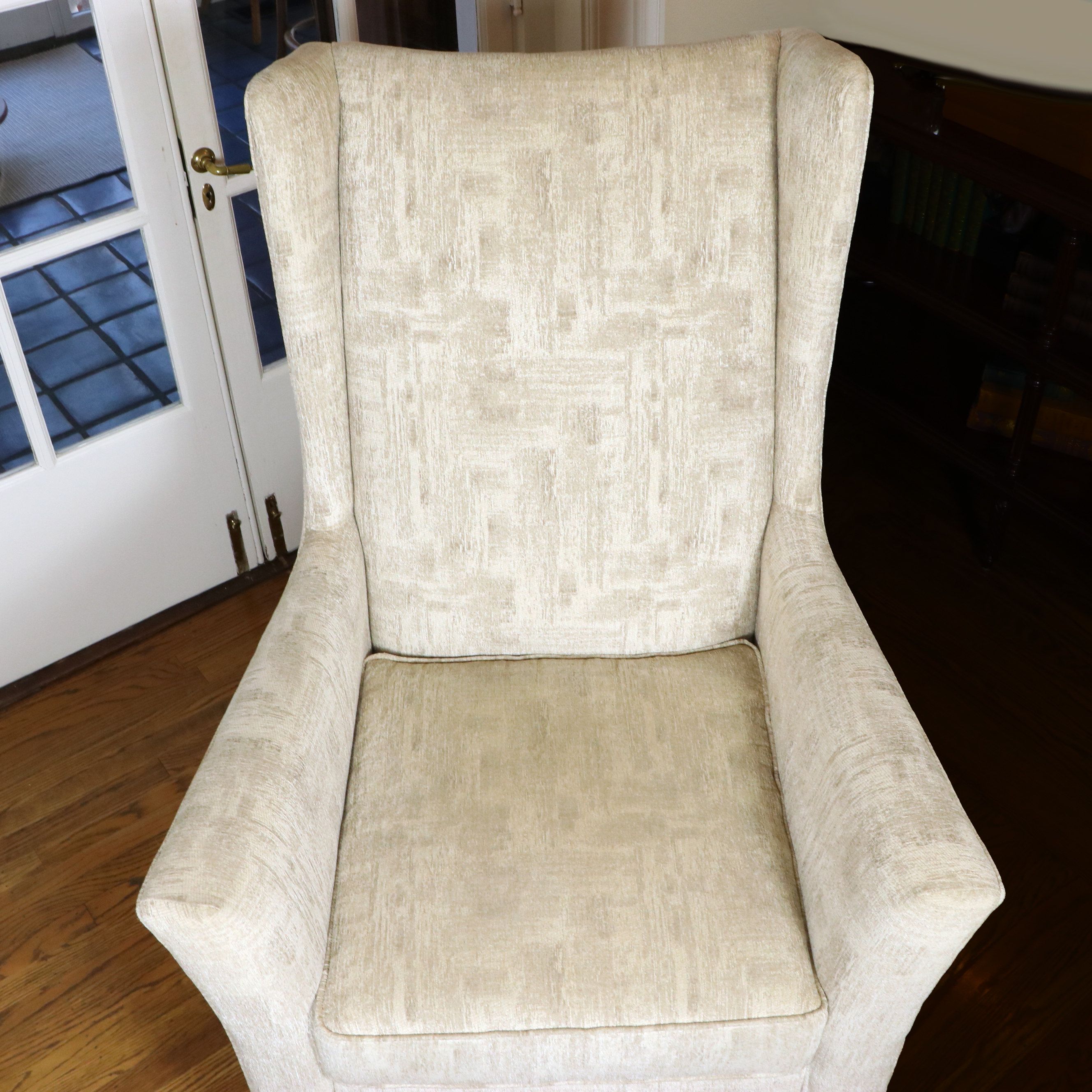 Arhaus "Bench Crafted Upholstery" Swivel Wingback Armchair | EBTH