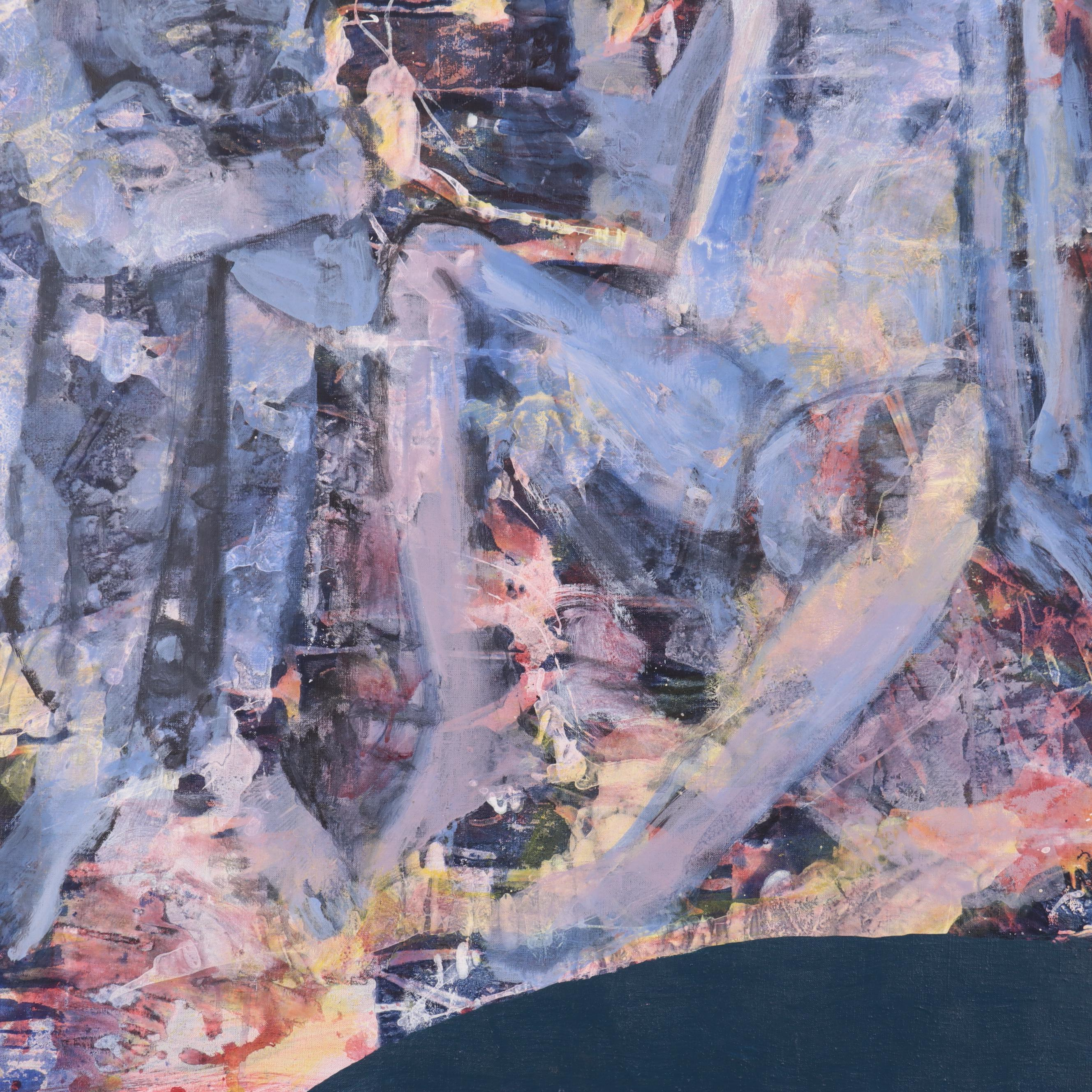 Don Stacy Large-Scale Abstract Figural Oil Painting | EBTH
