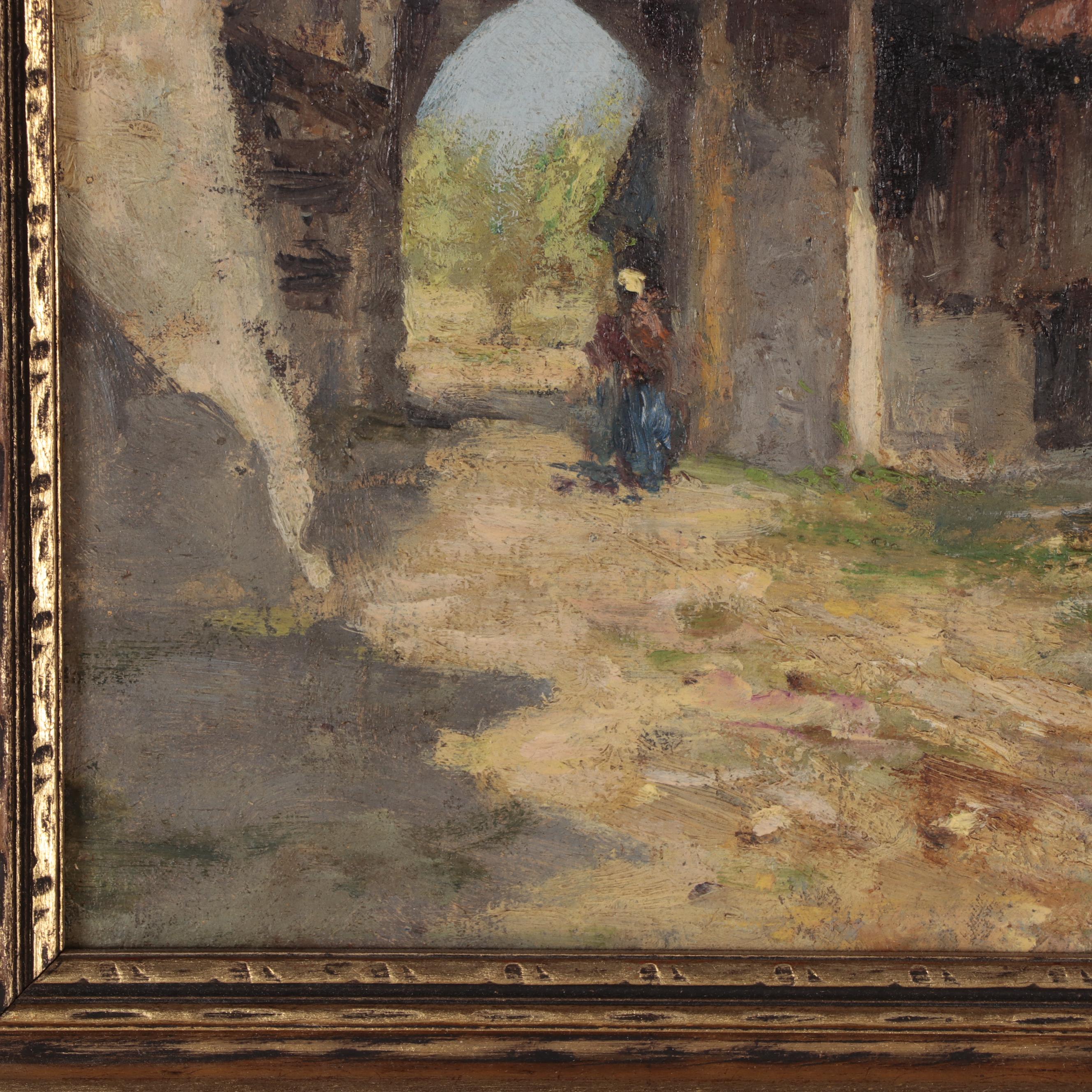 Oil Painting of a Bell Tower, Early to Mid-20th Century | EBTH