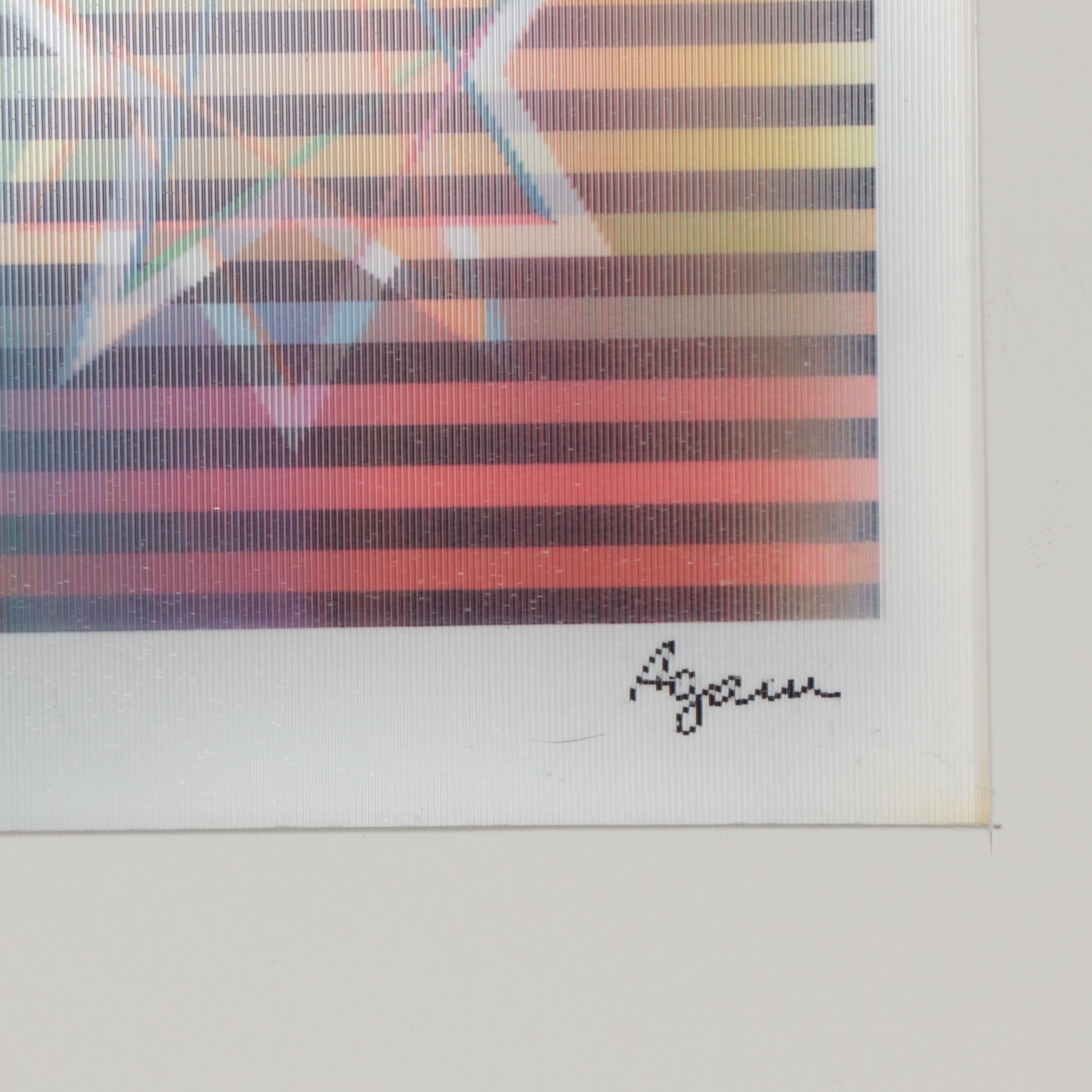 Yaacov Agam Op Art Agamograph of Star of David, 21st Century | EBTH