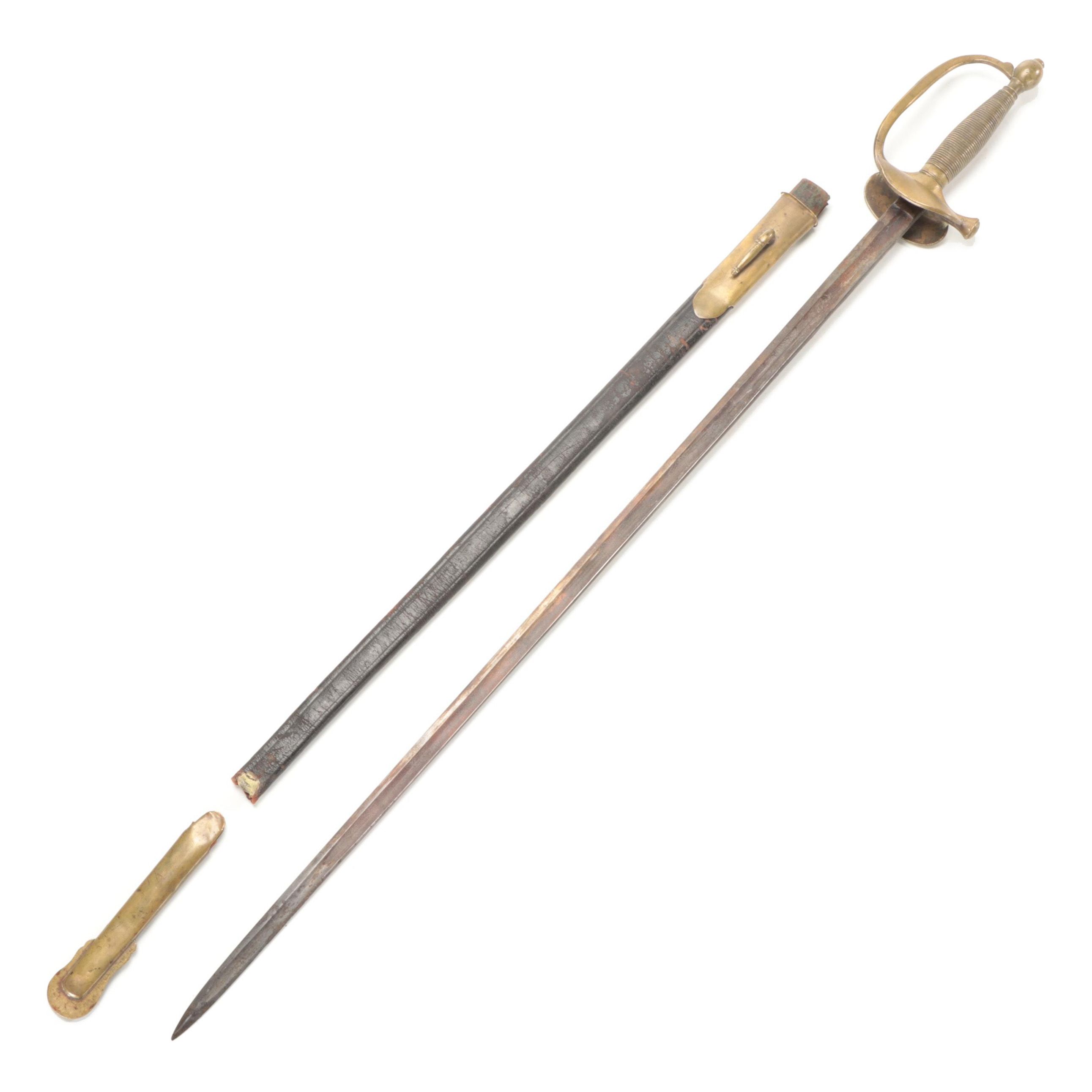 Civil War Era Model 1840 Horstmann & Sons Sword with Leather Scabbard ...