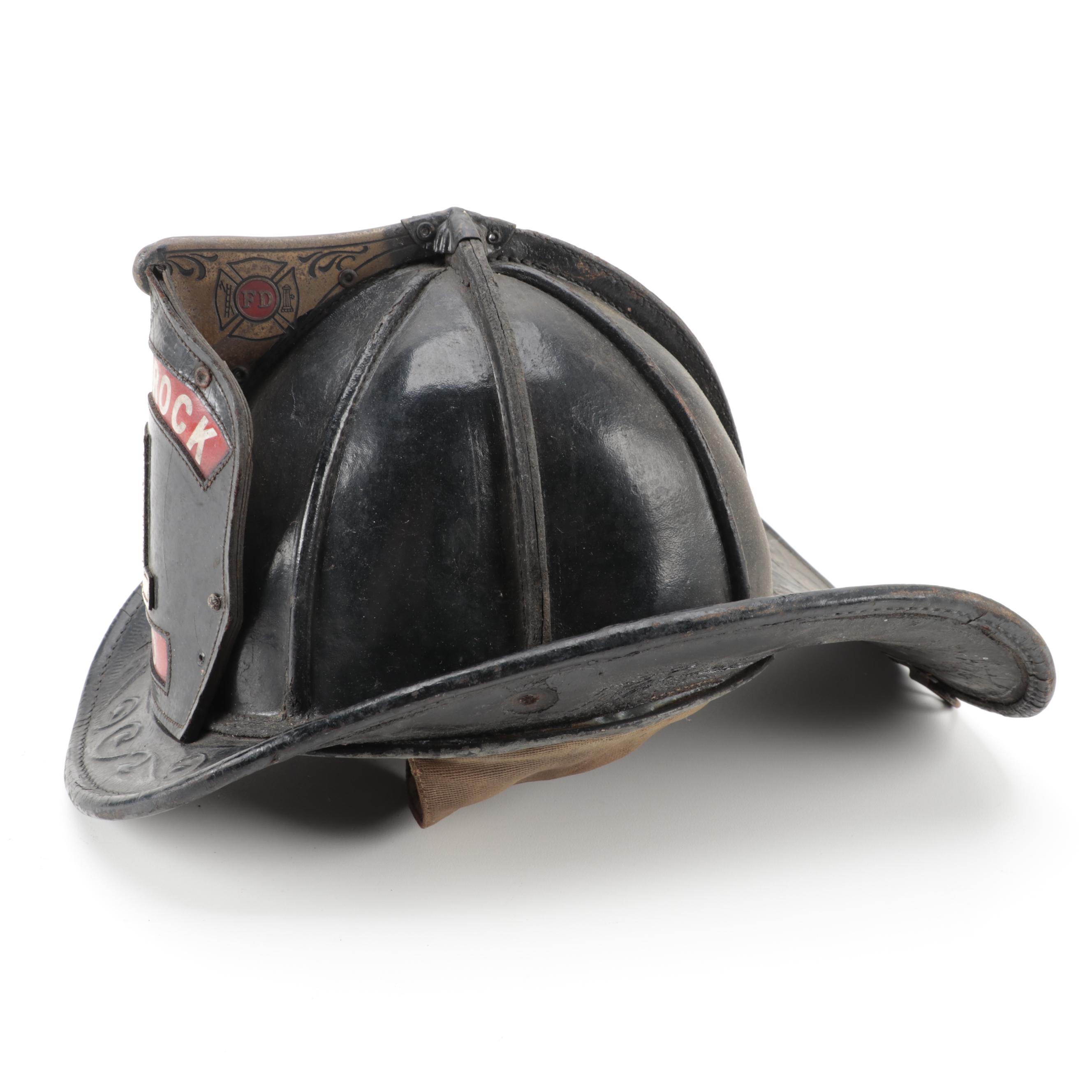 Cairns & Brothers "Glen Rock 1 FD" Leather Firefighting Helmet, 1920s ...