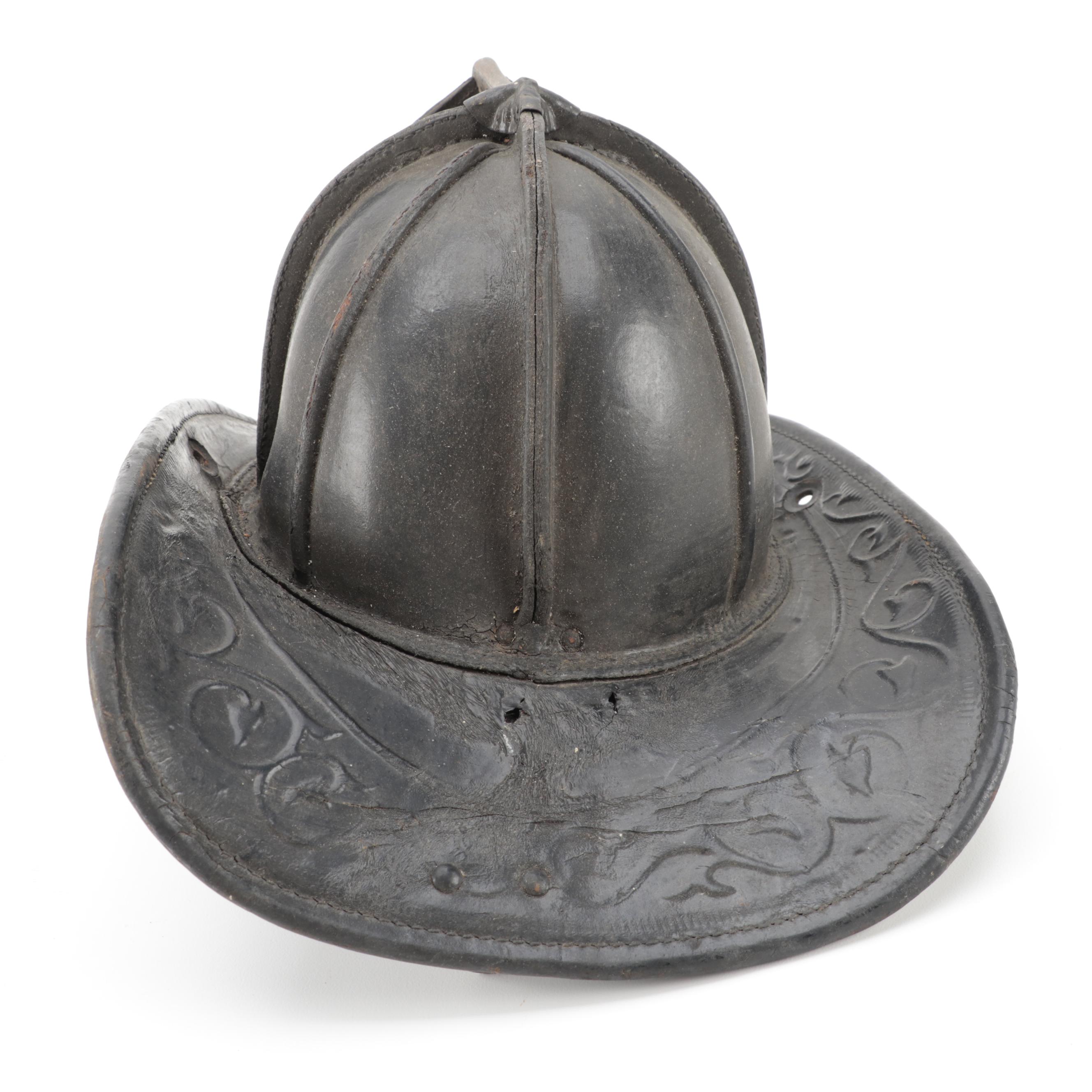 Cairns & Brothers "Glen Rock 1 FD" Leather Firefighting Helmet, 1920s ...