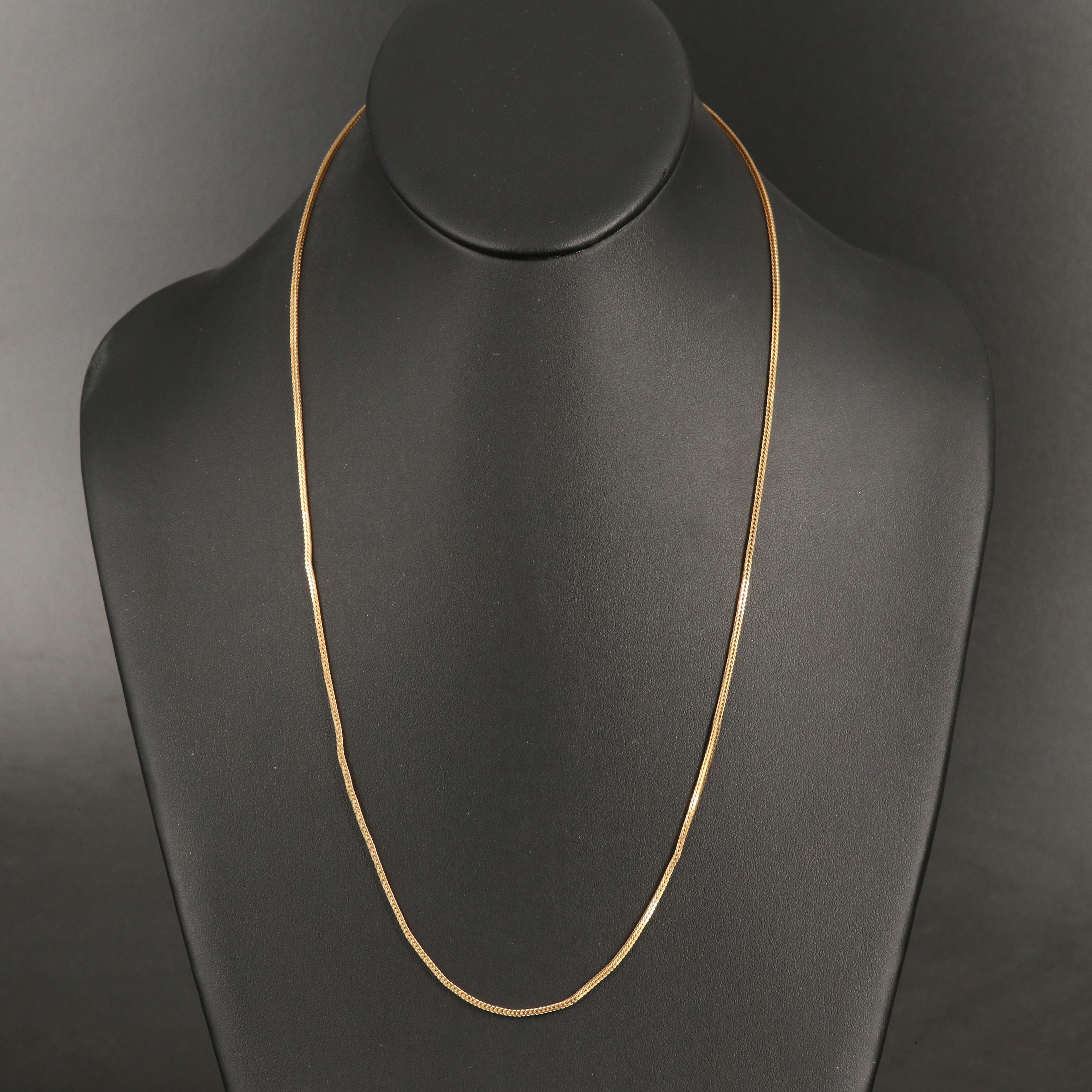 Italian 18K Foxtail Chain Necklace | EBTH
