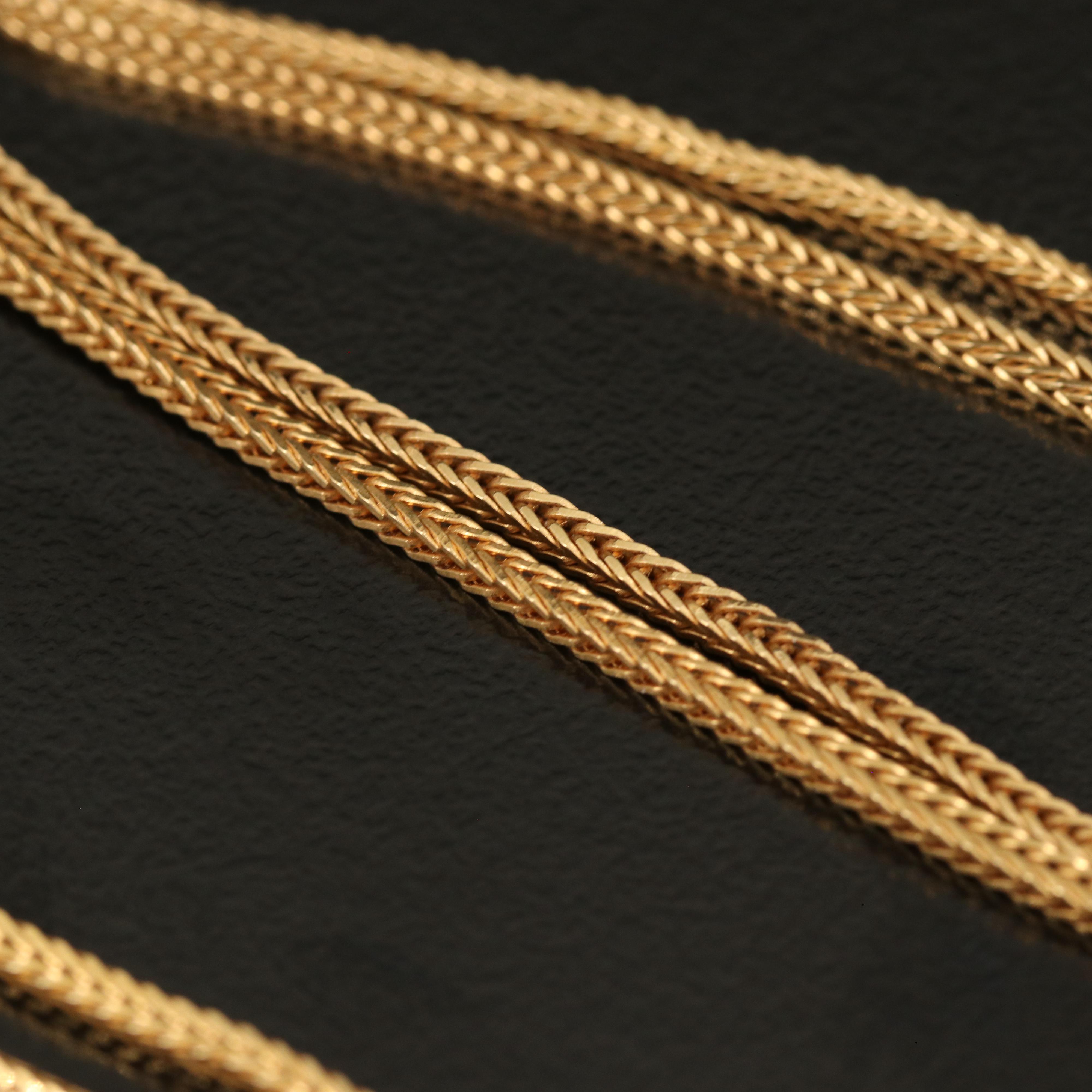 Italian 18K Foxtail Chain Necklace | EBTH