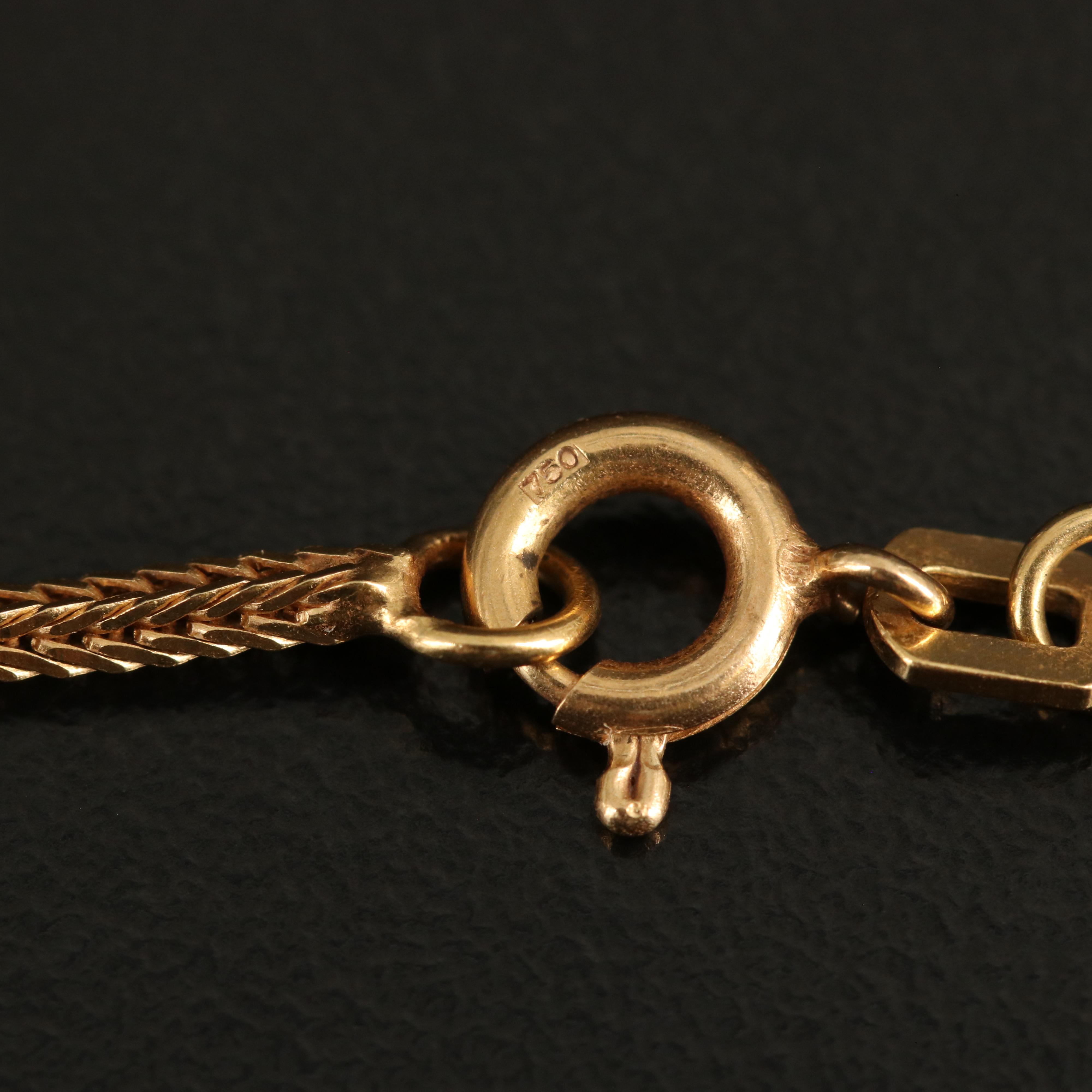 Italian 18K Foxtail Chain Necklace | EBTH