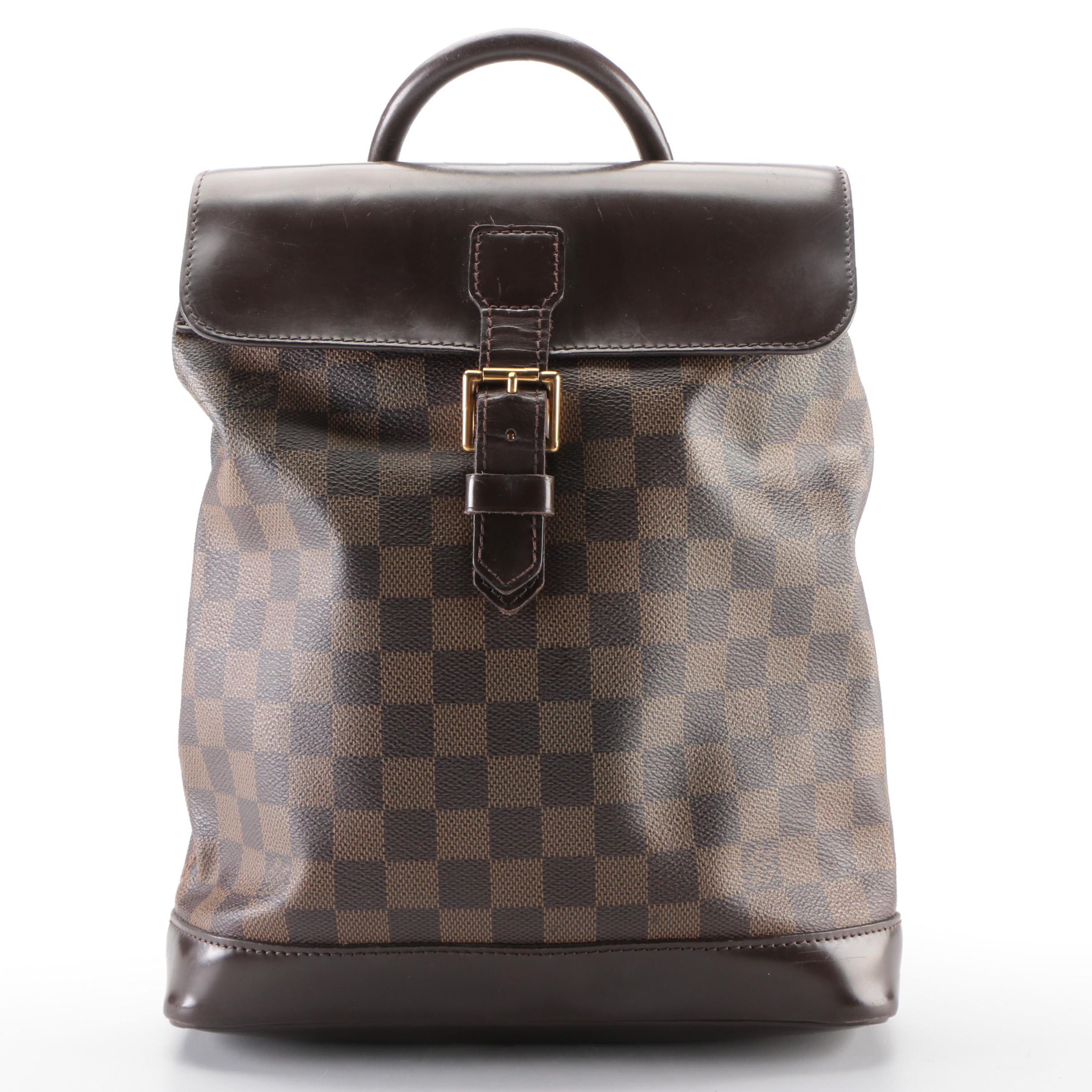 Louis Vuitton Soho Backpack in Damier Ebene Coated Canvas and Leather ...