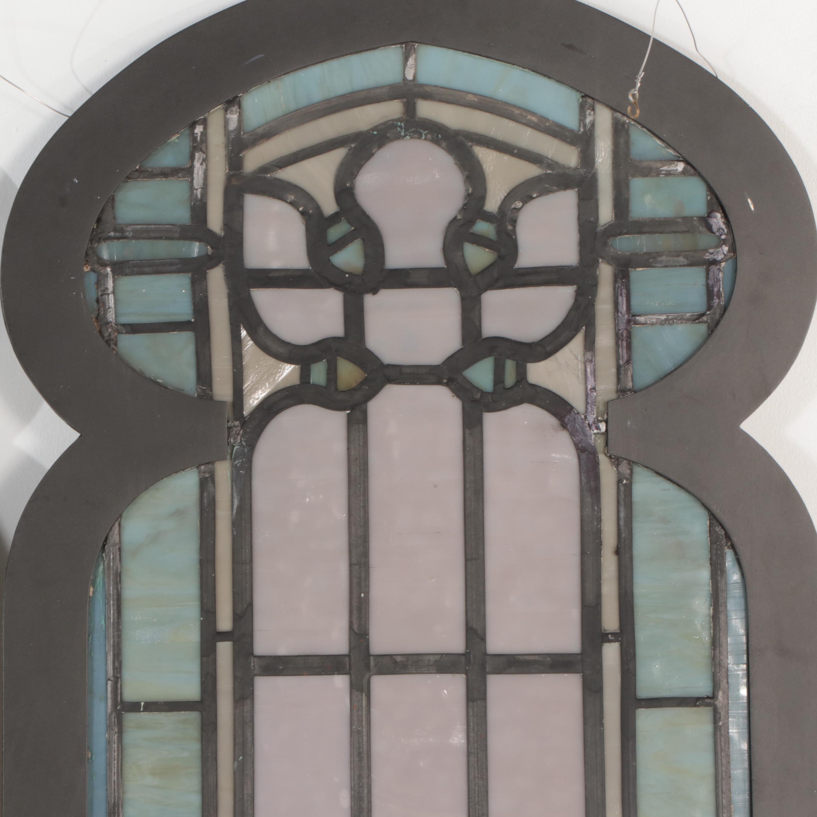 Art Nouveau Stained and Slag Glass Window Panels, Early 20th Century | EBTH